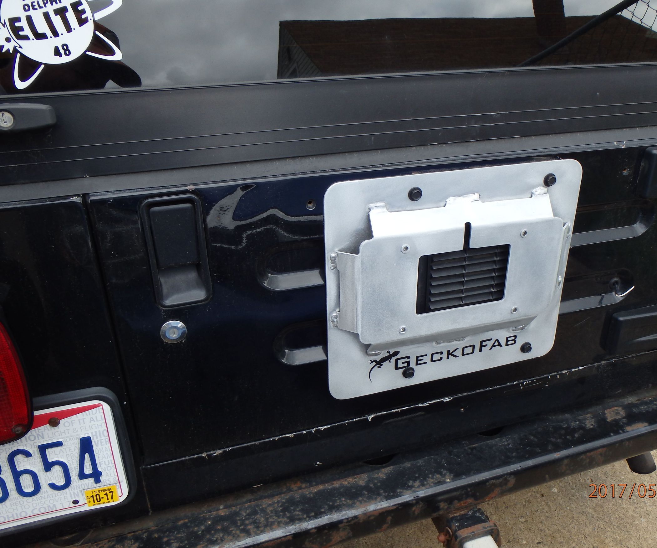 Jeep Wrangler License Plate Relocation Plate : 4 Steps (with Pictures ...