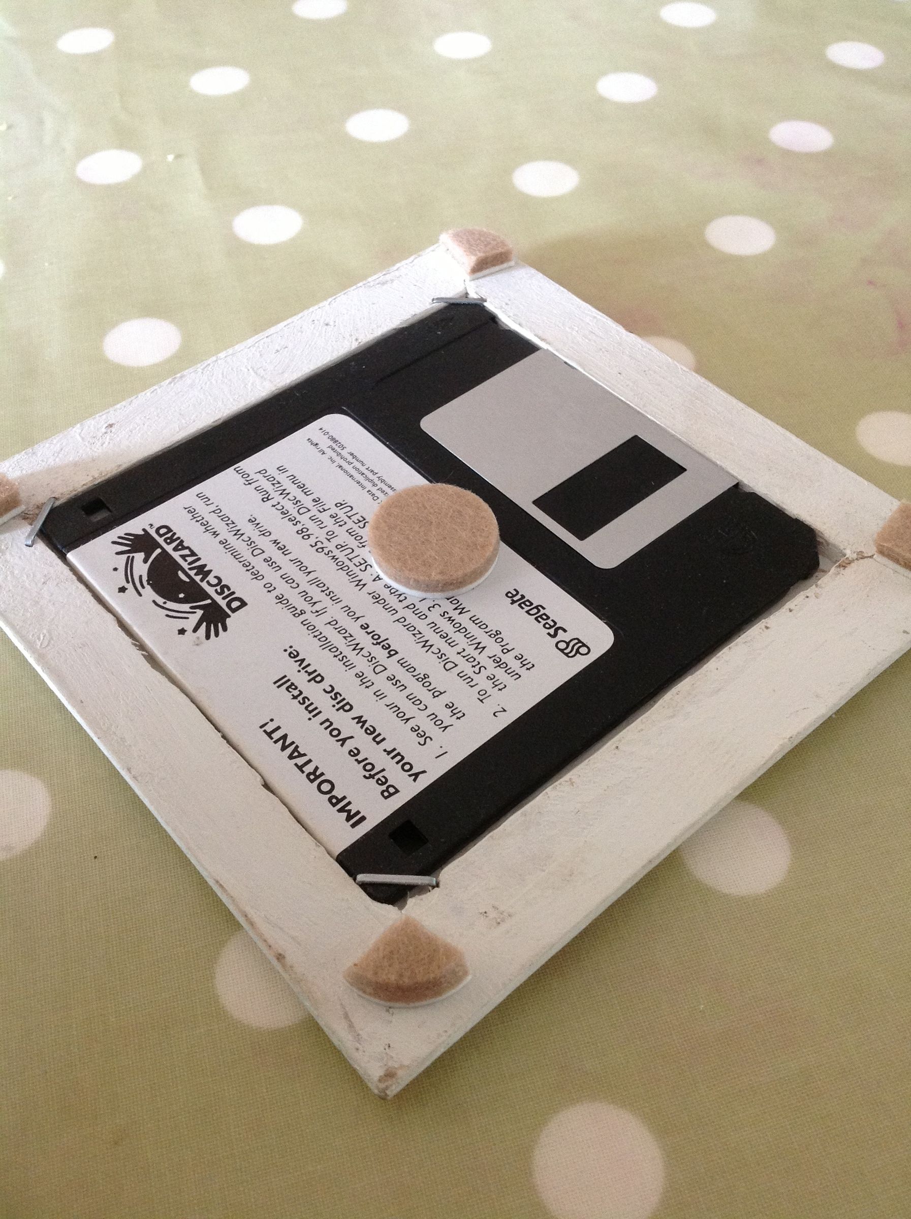 Wooden Framed Floppy Disc Coaster : 4 Steps - Instructables