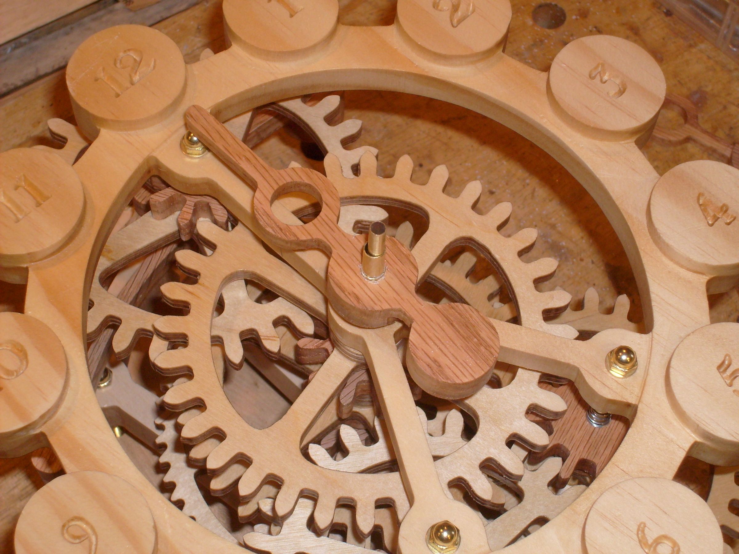 A Wood Gear Clock With a Unique Drive Mechanism : 34 Steps (with ...