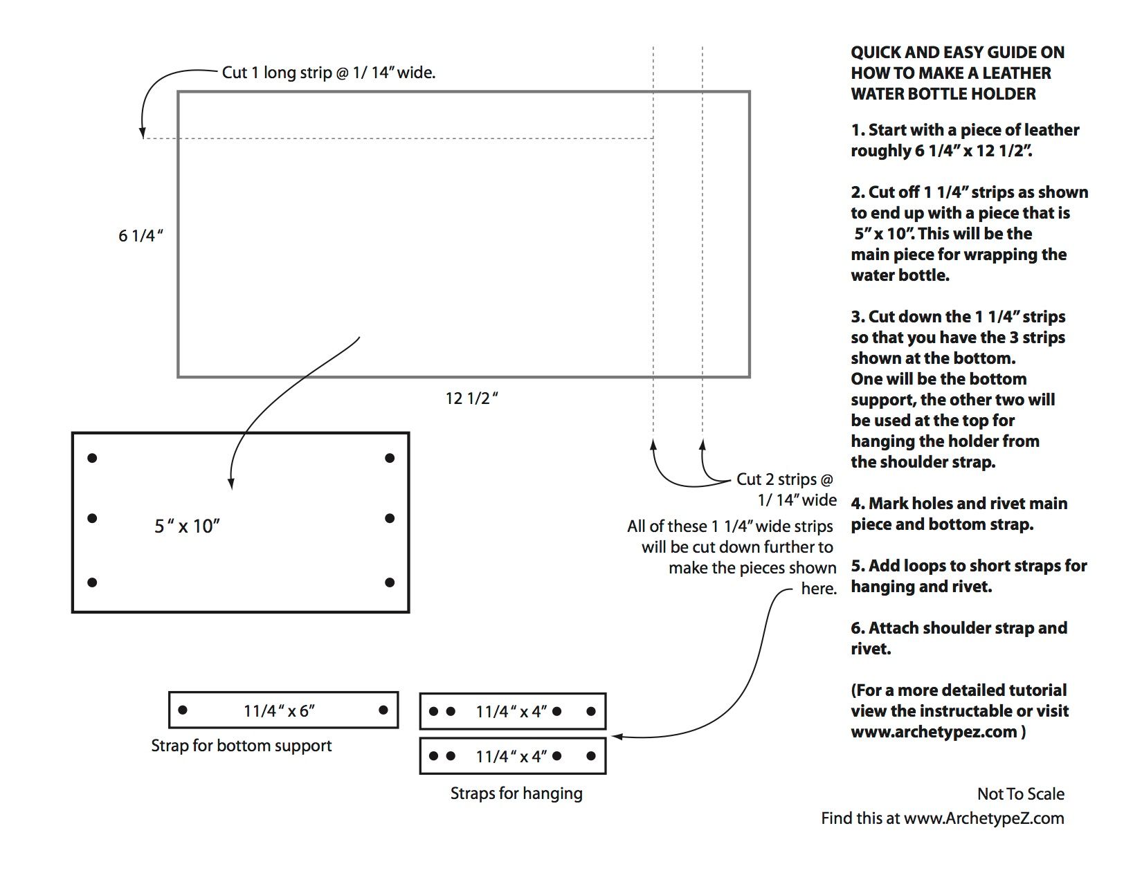 How to Make a Leather Water Bottle Holder / Holster : 5 Steps (with ...