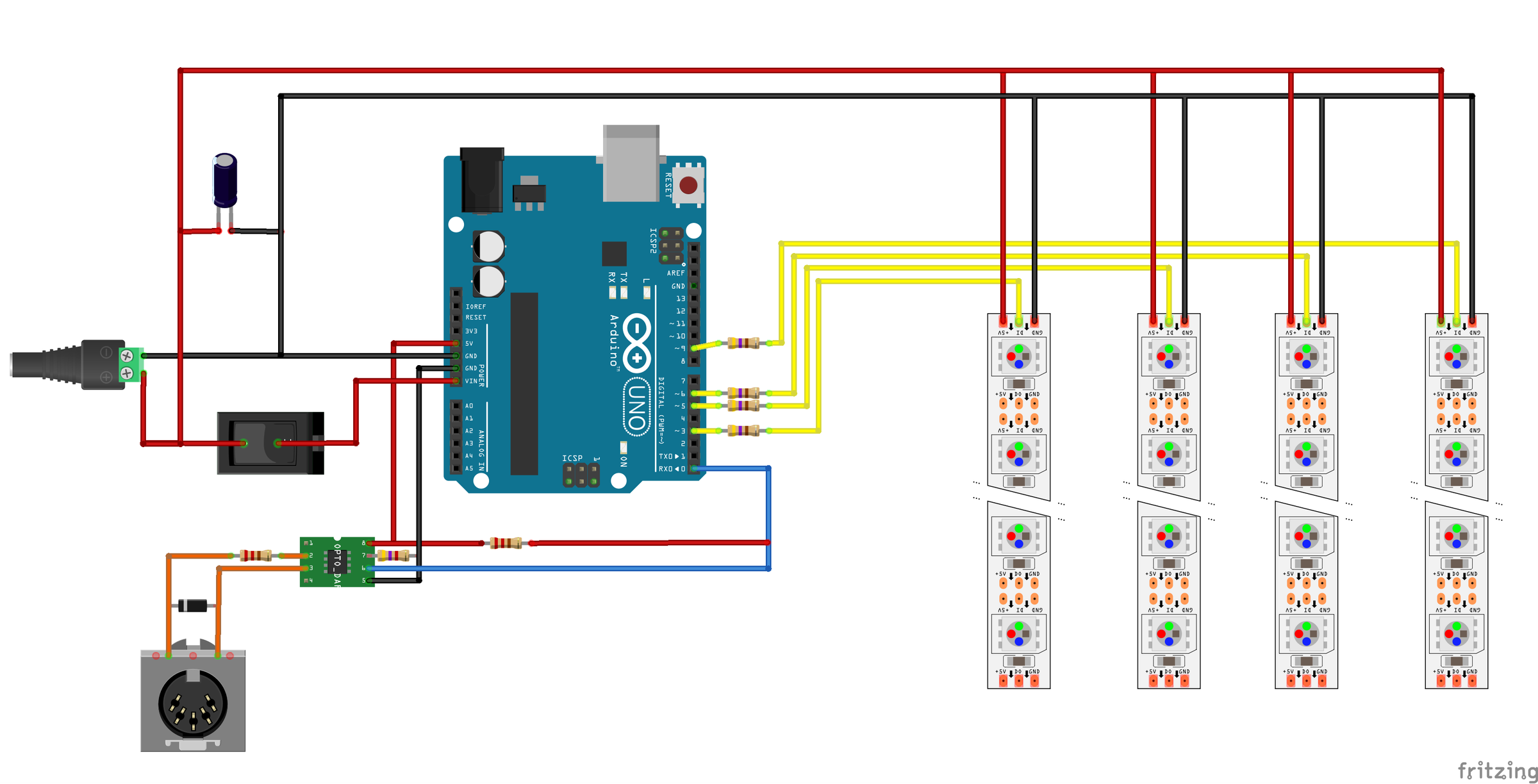 MIDI Controlled LED Structure : 7 Steps - Instructables