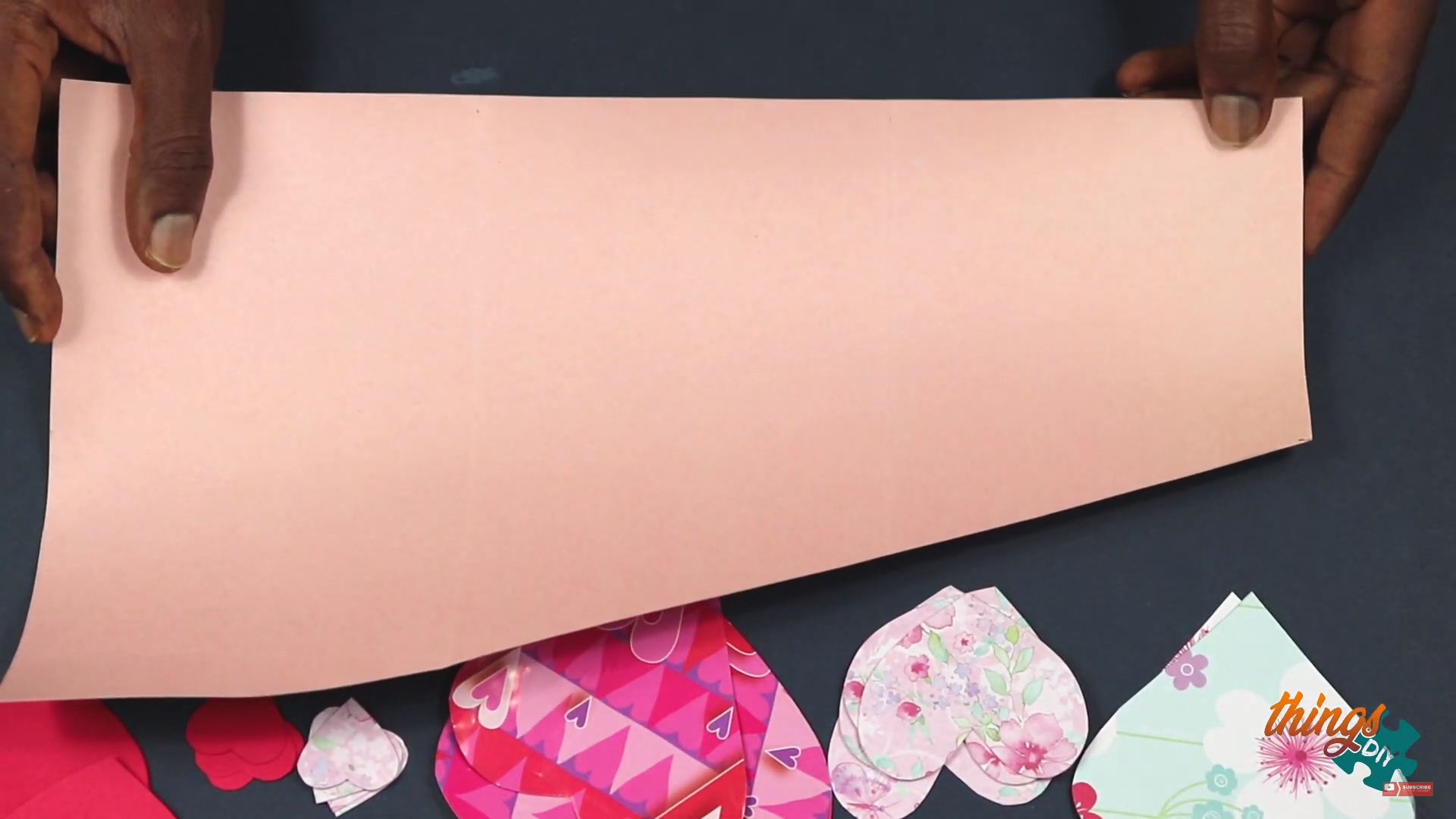 DIY Valentine Card - Tri-fold Heart Shapes Card Tutorial : 5 Steps ...