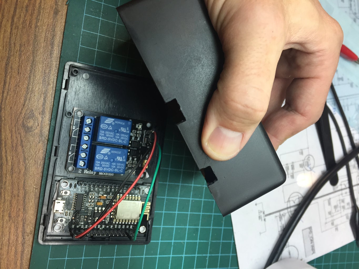 Garage Door Opener With Feedback Using Esp8266 As Web Server 6 Steps Instructables