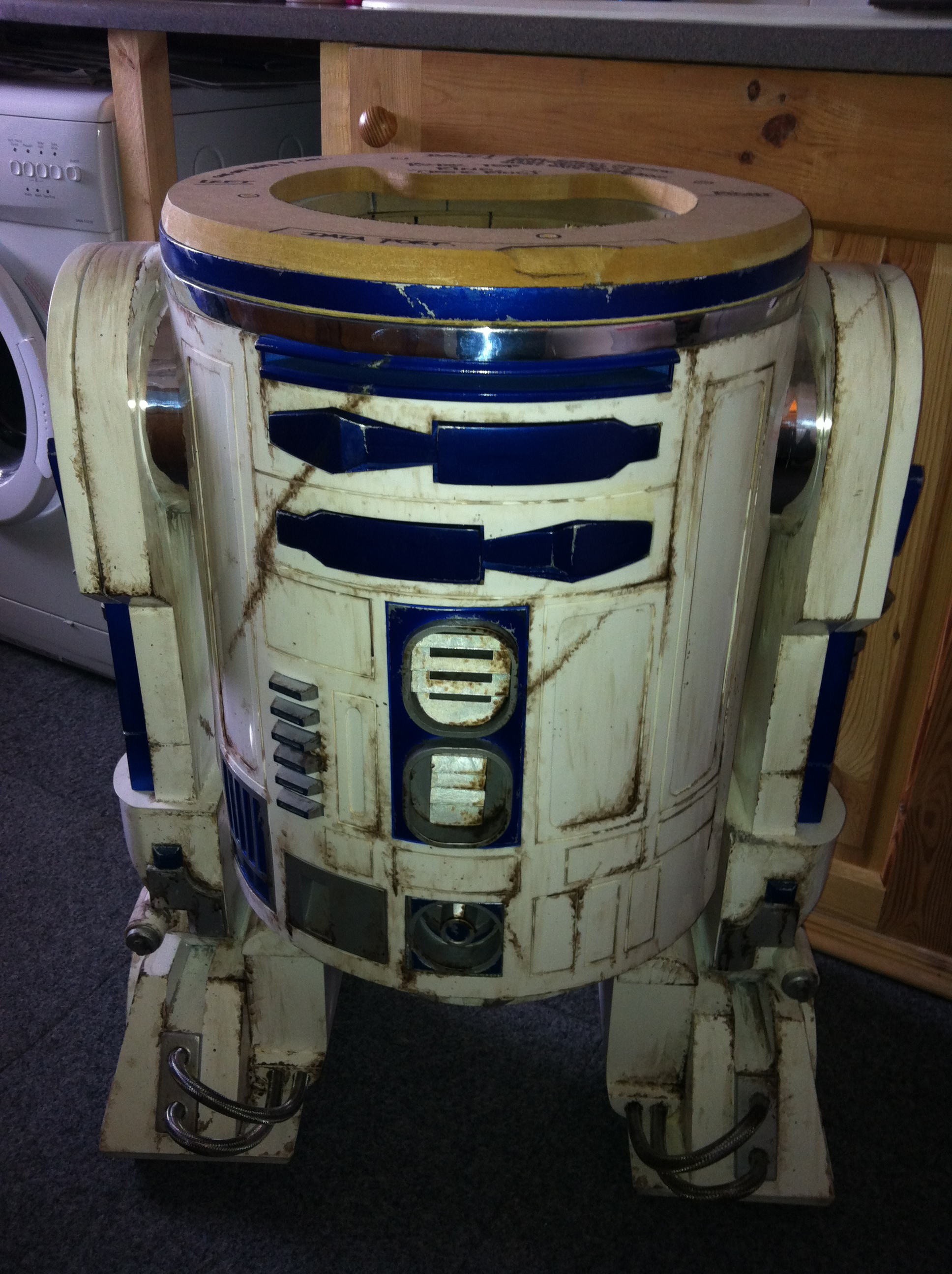 R2D2 How to Battle Damaged R2 and Add Low-cost Audio N Led Lights ...