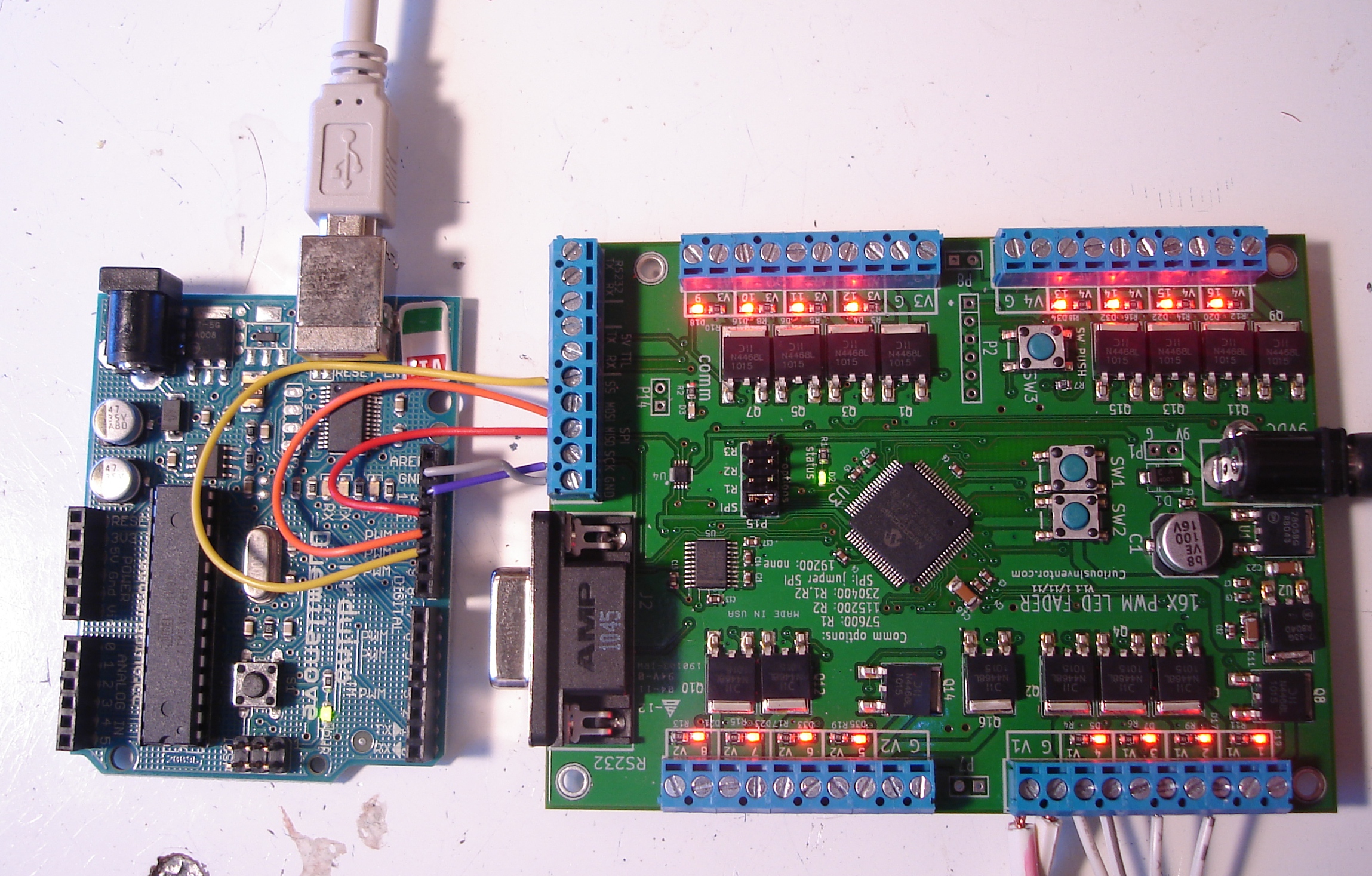 Control Ikea Dioder LED Strip With Arduino + 16X PWM LED Fader Board ...