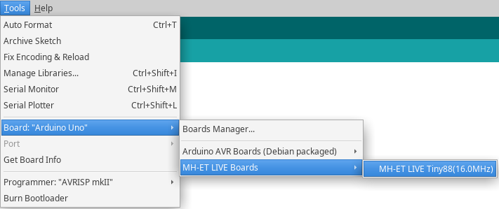 Getting Started With Mh Et Live Tiny88 Arduino Board Installing And 4216