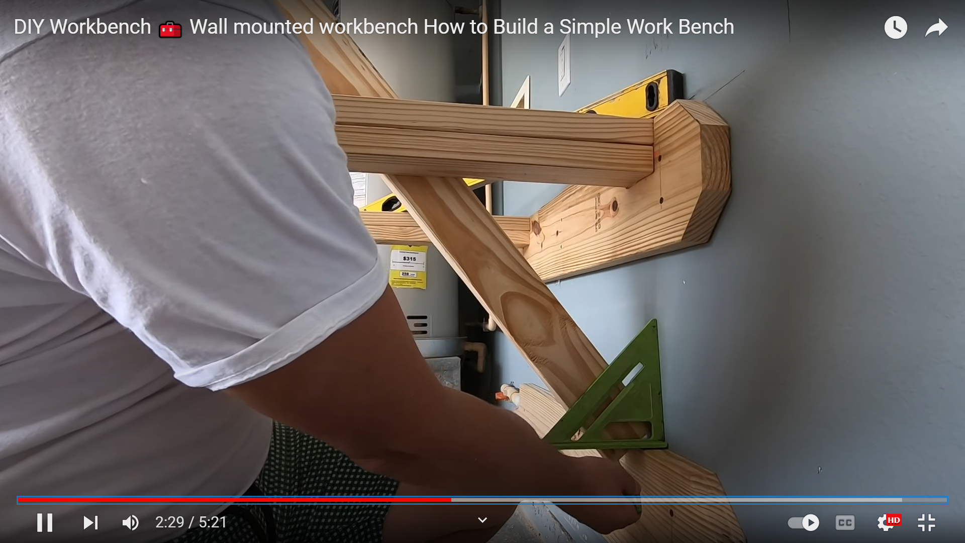 Light Wall Mounted Workbench
