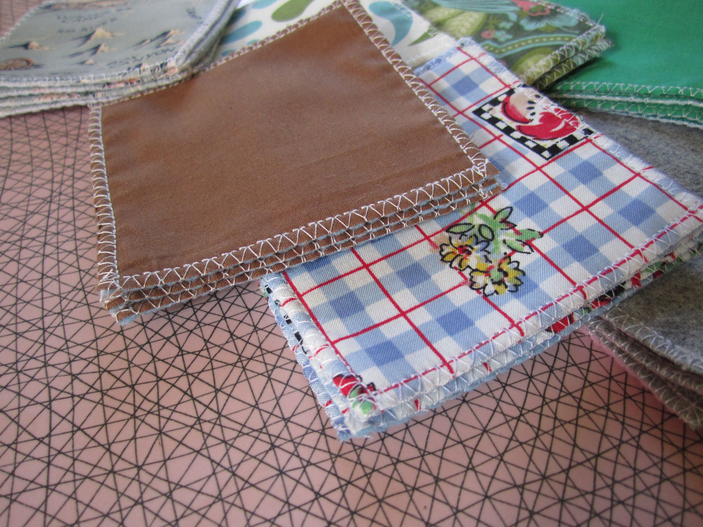 Sew Felt and Cotton Quilt Square Coasters! : 4 Steps - Instructables