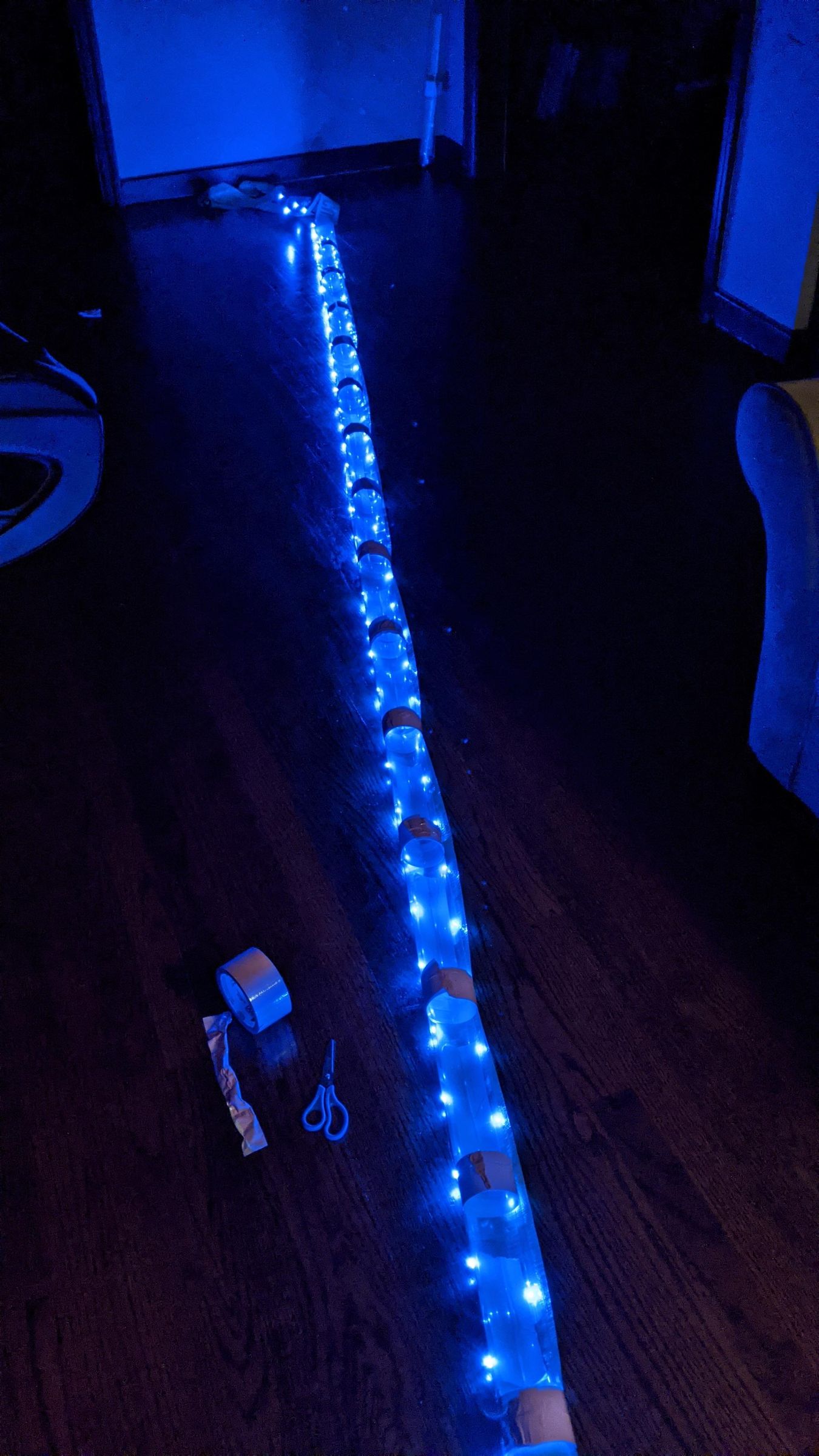 Glowing Halloween Candy Chute From 2nd Floor: Transparent Slide and ...