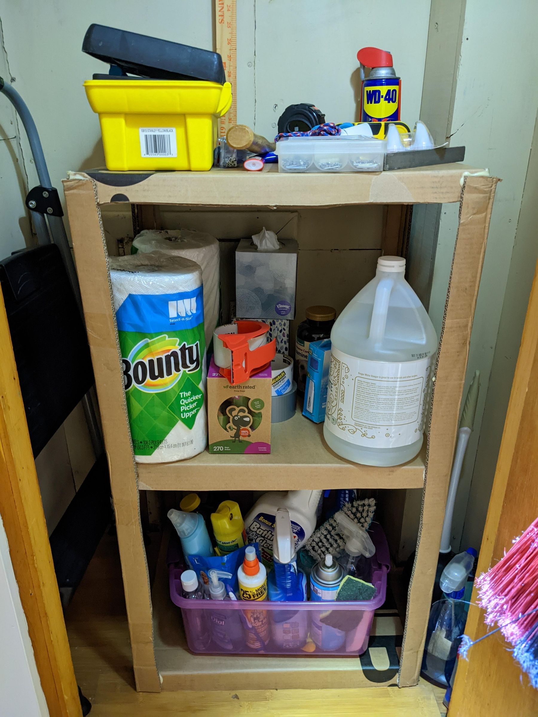 Cardboard Storage Shelf From Single Box : 10 Steps (with Pictures ...