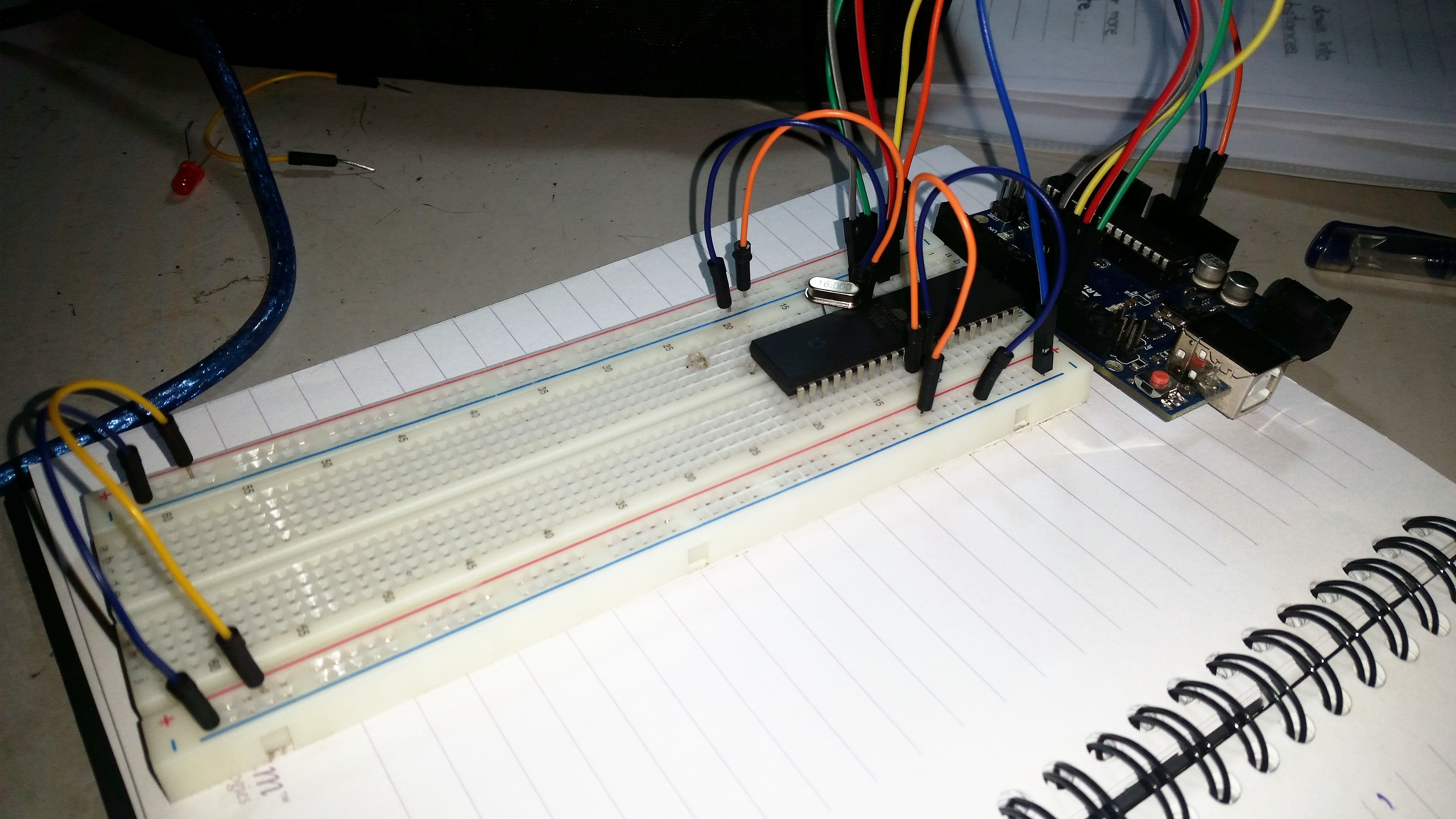 Burning Arduino Bootloader to Atmega 32A-PU Using Arduino As ISP : 5 ...