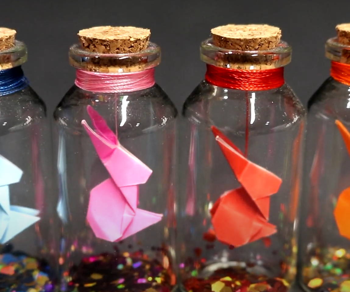 How to Make a Mini Rabit in a Bottle - Easy Paper Gift! : 5 Steps ...
