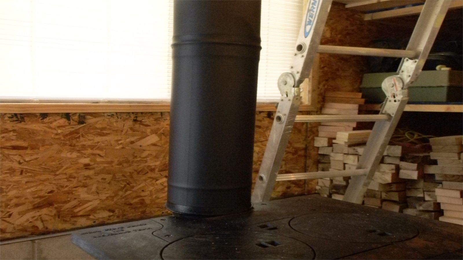 Chimney Pipe Installation for Wood Stove Through a Flat Ceiling : 8 ...