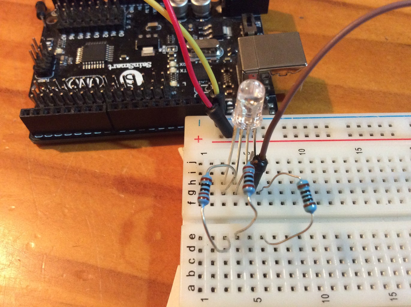 How To Control An Rgb Led With Arduino 2 Minutes 3 Steps Instructables