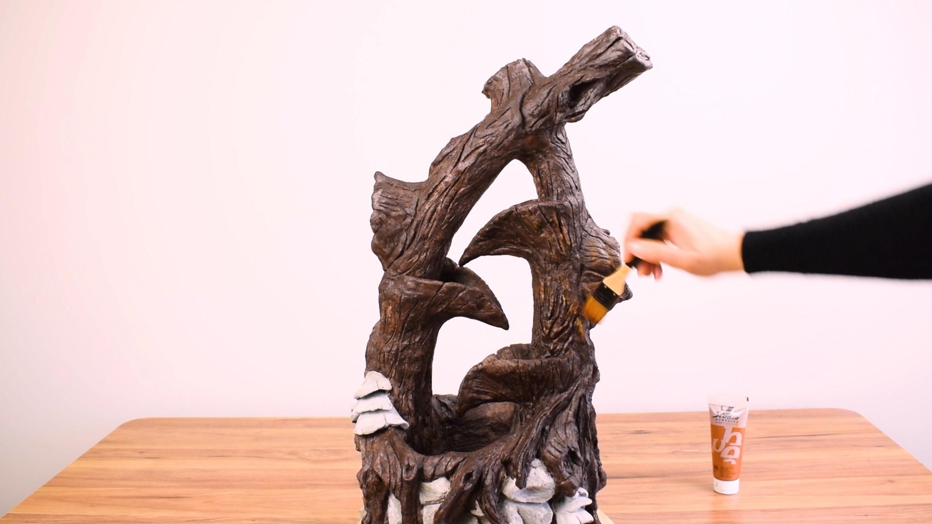 Concrete Tree Fountain - Faux Bois : 9 Steps (with Pictures ...