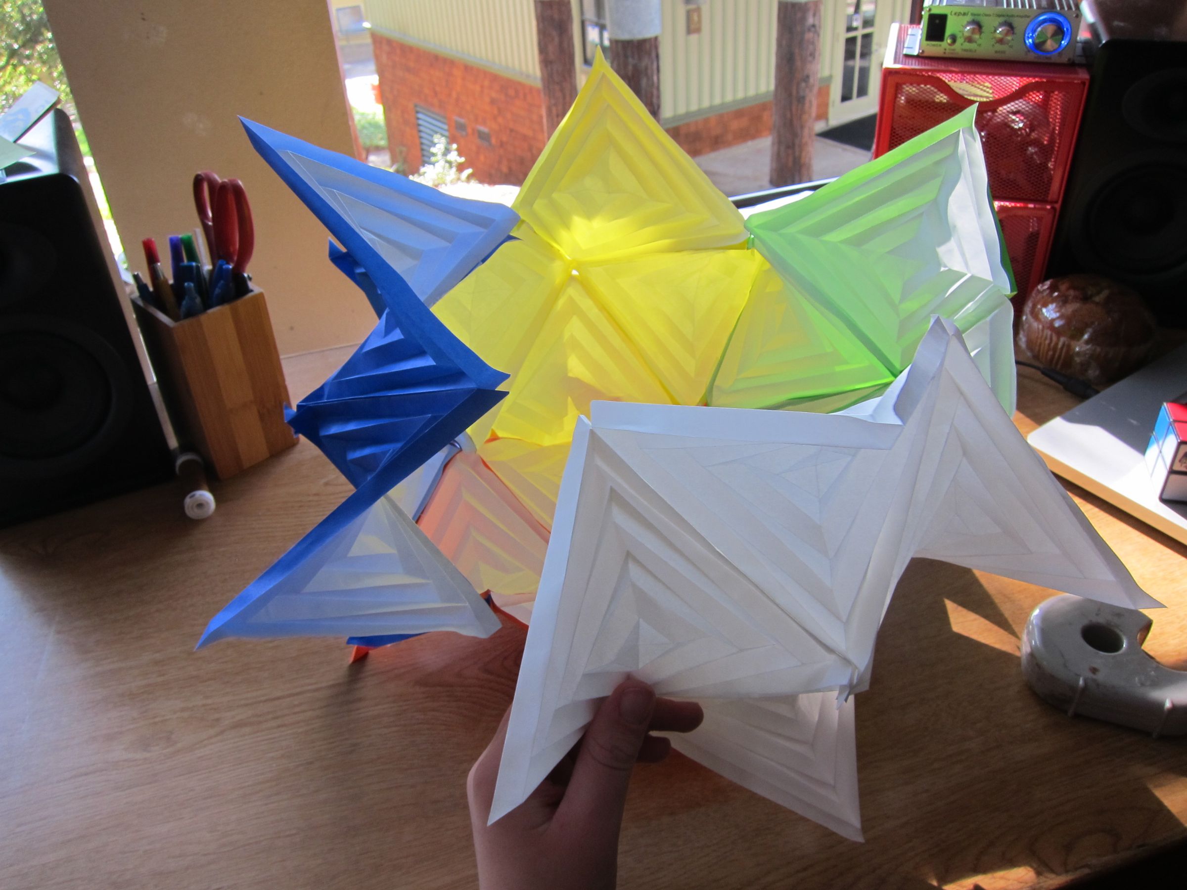 Paper "Cube" Made of Hyperbolic Paraboloids - Modular Math Origami : 7 ...