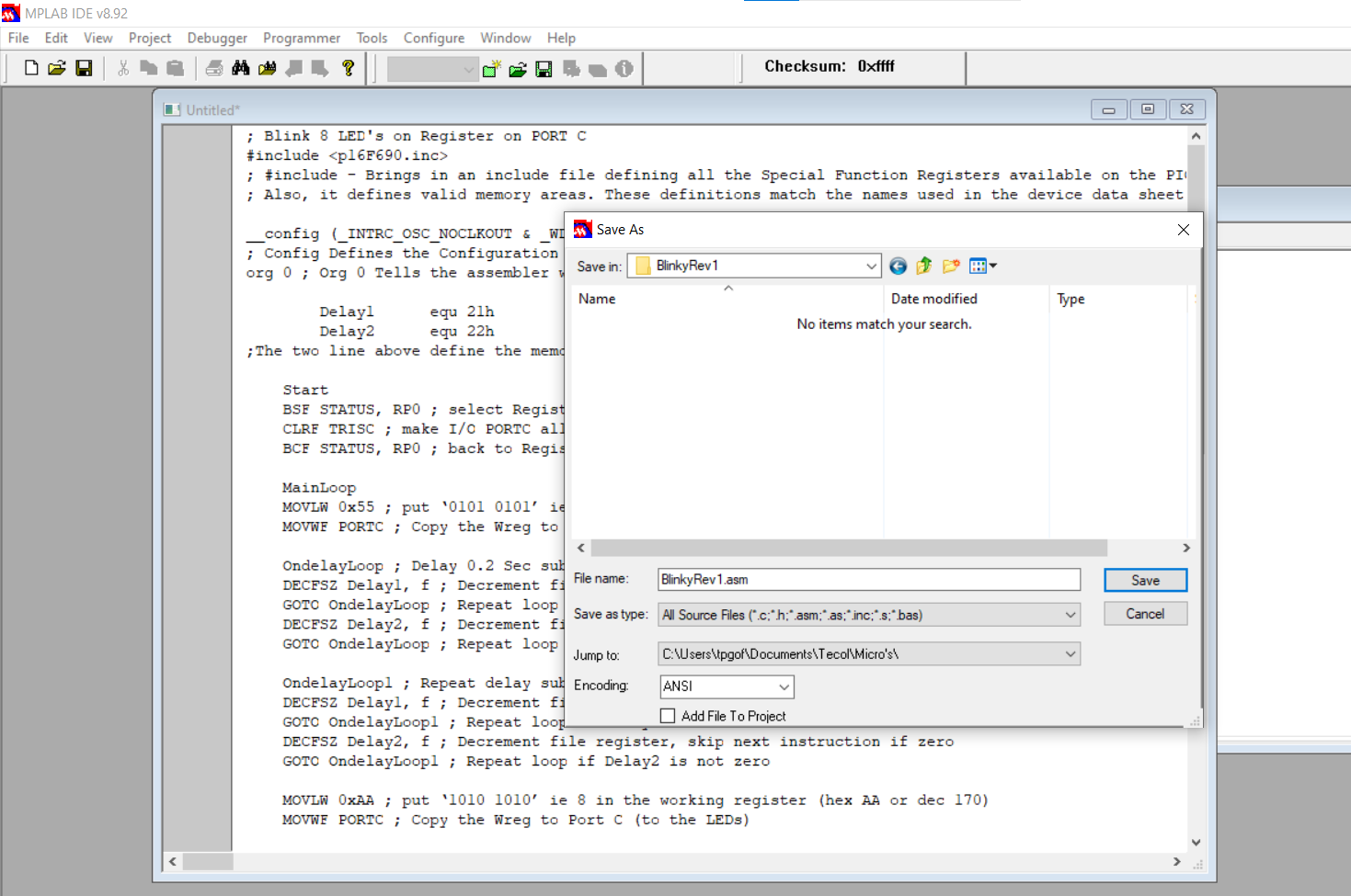 Assembly Language Blinking Lights for a PIC16 : 6 Steps (with Pictures ...