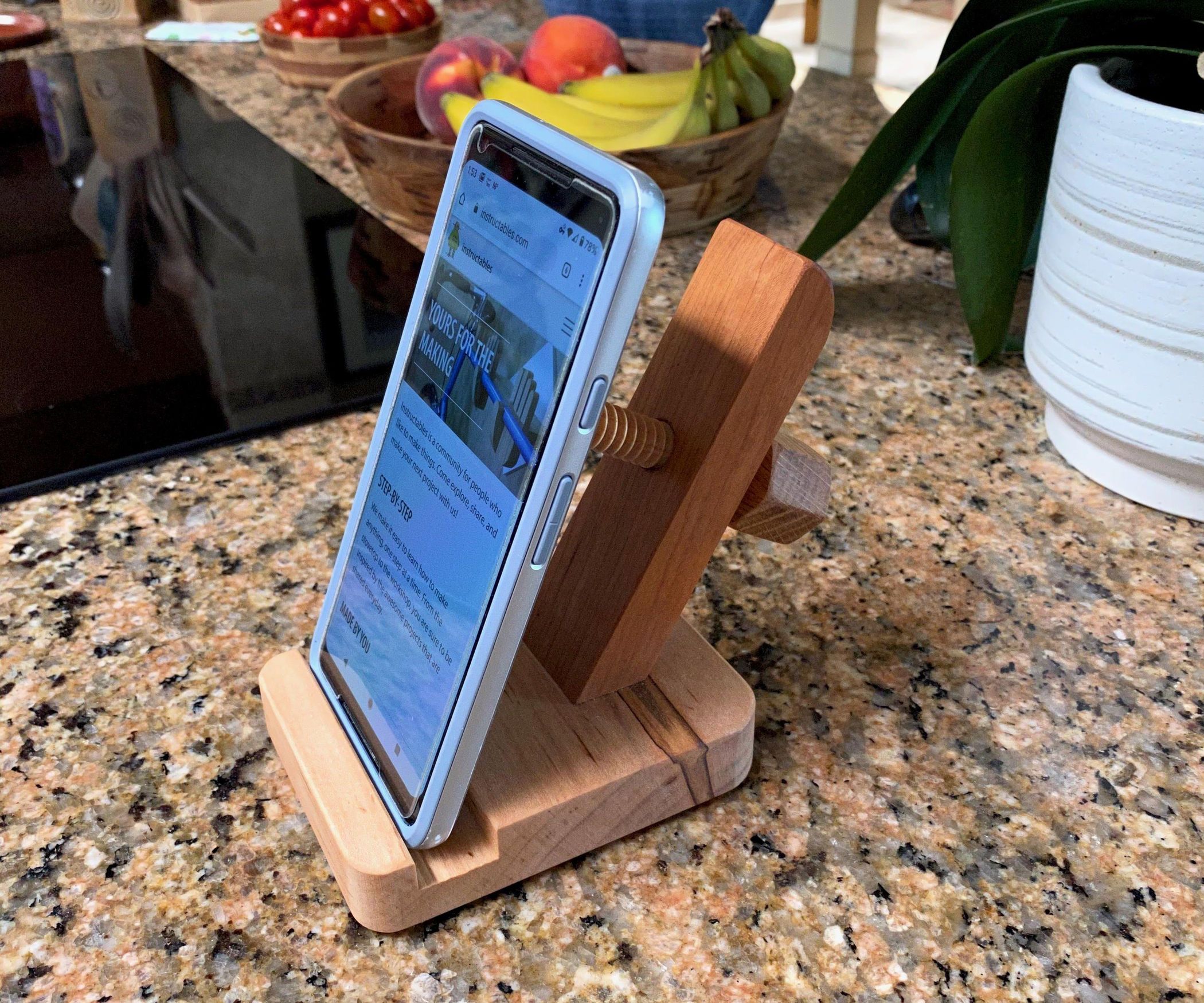 Reading While Standing - Adjustable Phone Stand : 8 Steps (with ...