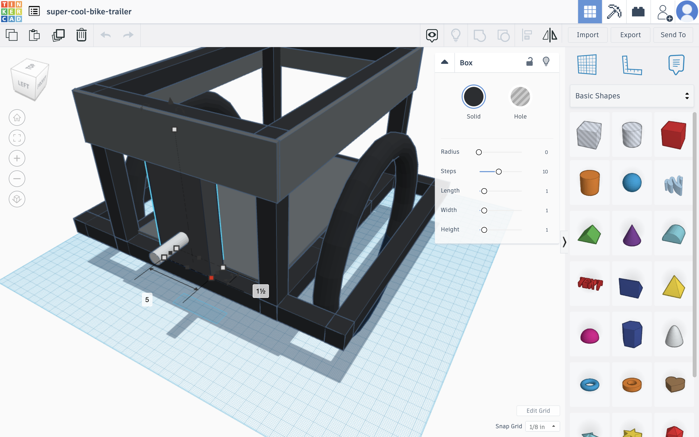 Design Your Own Super Slick Bike Trailer and Hitch Using Tinkercad : 12 ...