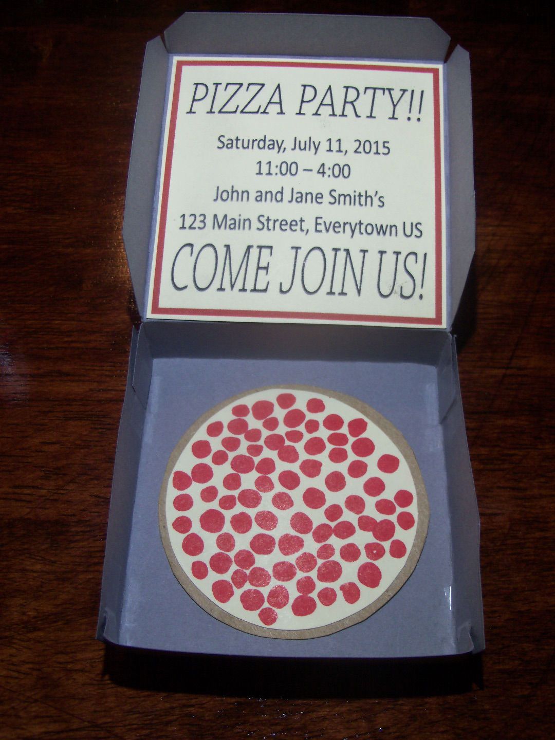 Pizza Box Party Invitation : 8 Steps (with Pictures) - Instructables