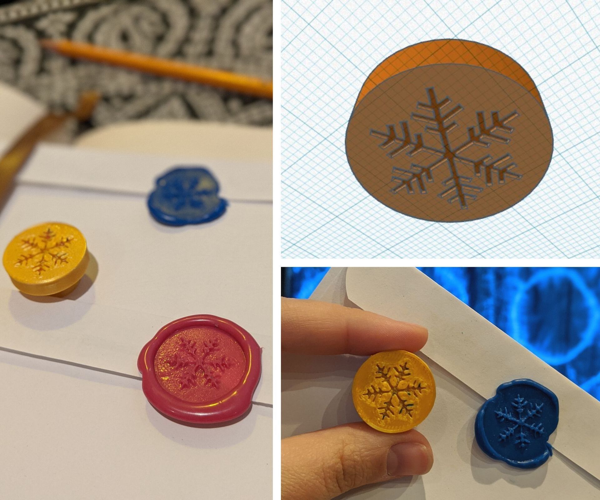 3D-printed Wax Stamps + Hot Glue/Crayon Wax : 11 Steps (with Pictures ...