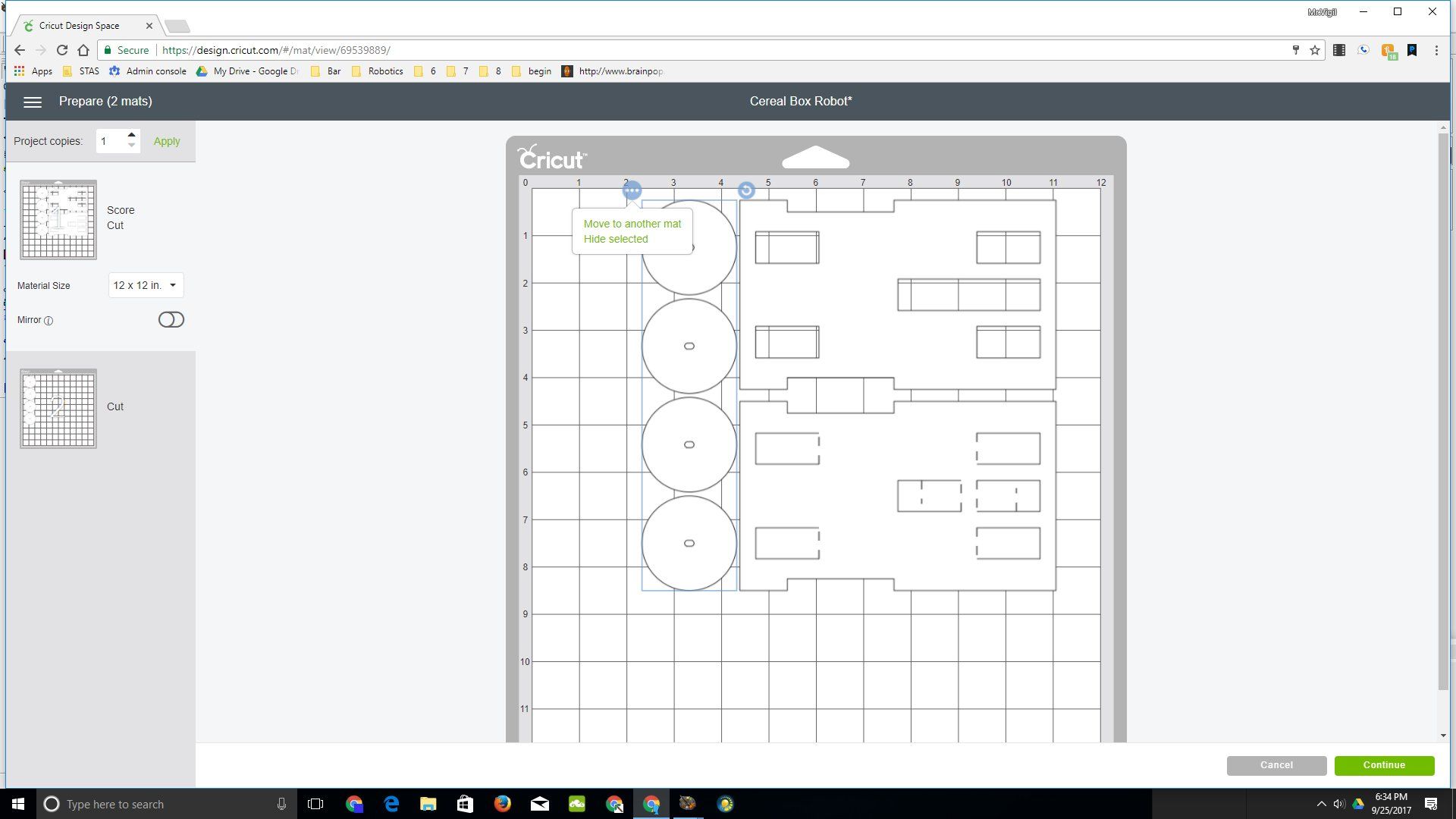 Cereal Box Robot Using Cricut Explore to Cut Chassis and Wheels : 19 ...