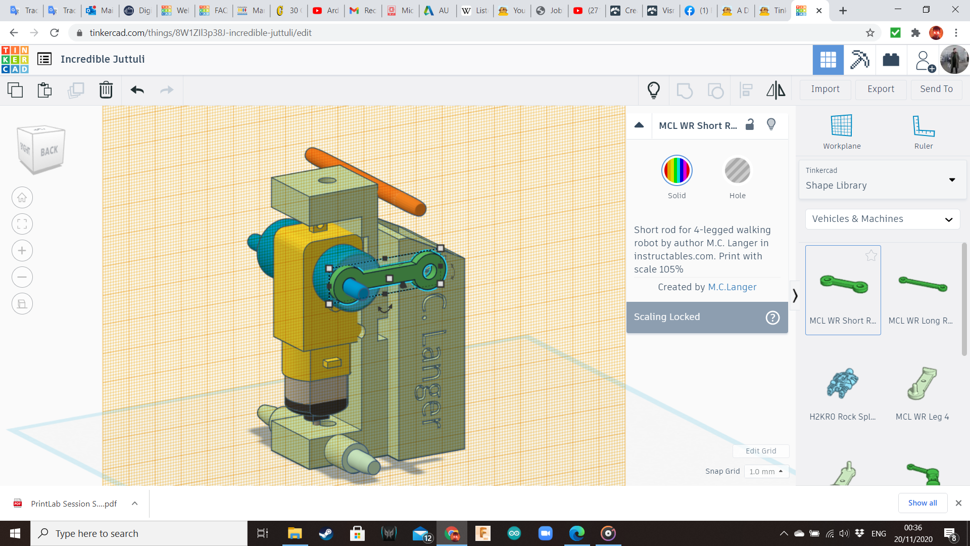 Tinkercad Robotics for School: Evil Zipline Robot! : 17 Steps (with ...