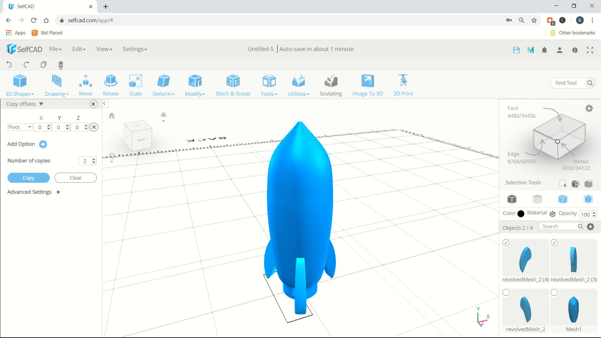 Selfcad 3D Rocket Design Tutorial : 4 Steps - Instructables