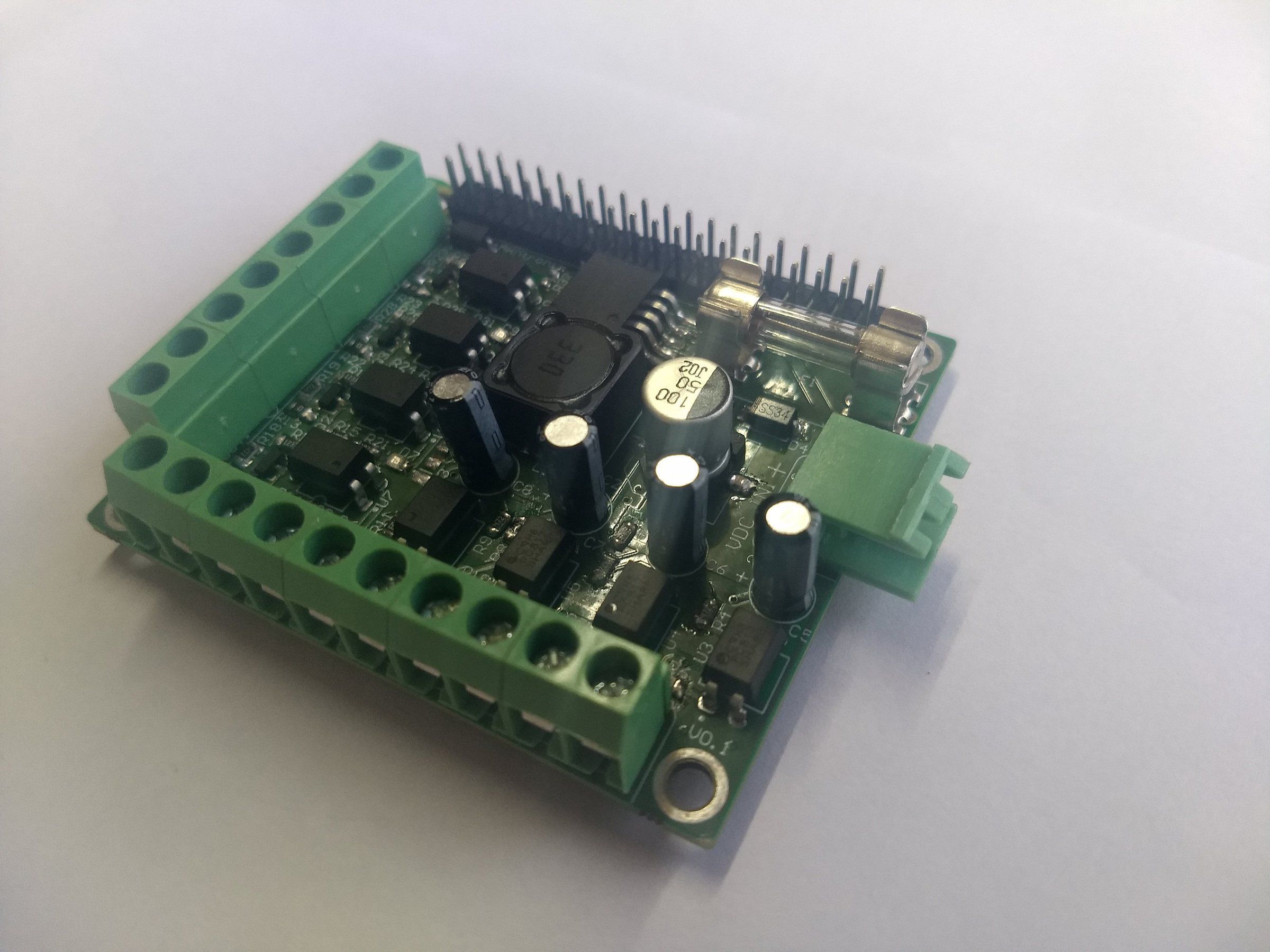 Raspberry Pi Isolated GPIO Board With 12-24VDC to 5VDC Power Supply : 3 ...