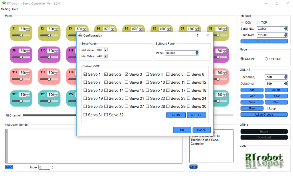 32 Channel Serial Servo Controller Interfacing : 5 Steps (with Pictures ...