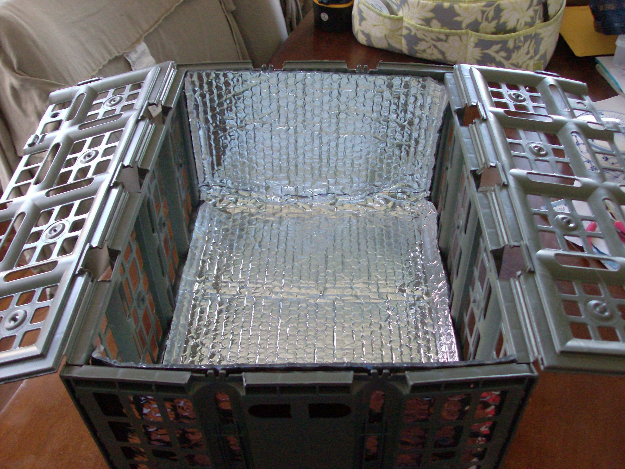 How to Upcycle a Crate Using Silver Bubble Wrap : 6 Steps (with ...