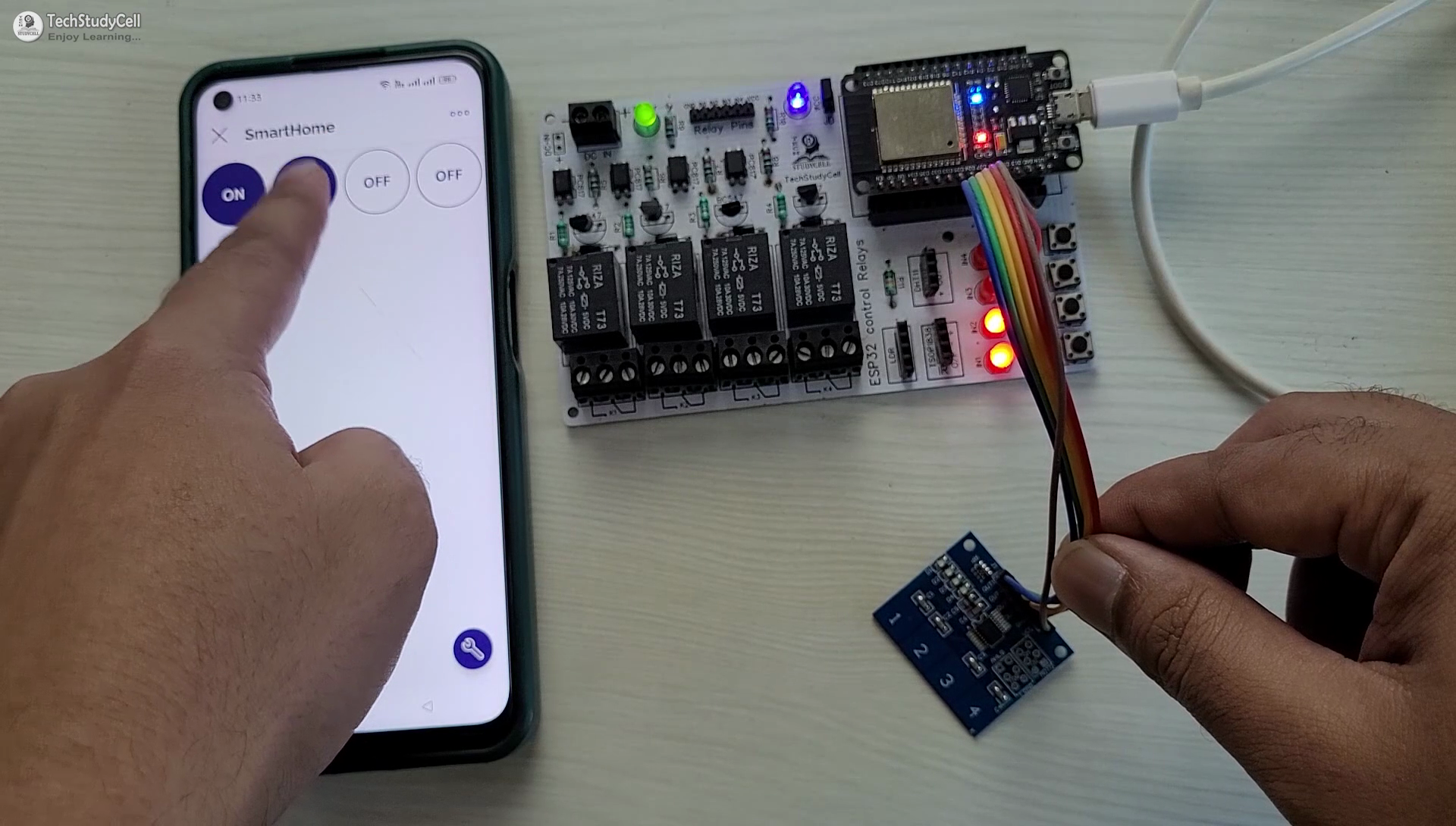 ESP32 Capacitive Touch Sensor Switch to Control Relays With TTP223 : 17 ...