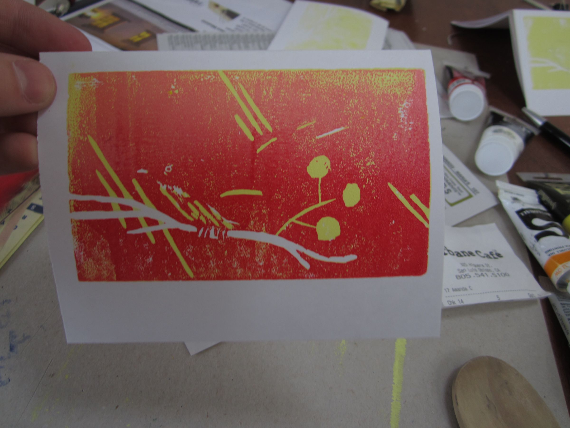 Lino Reduction Print Card : 7 Steps - Instructables