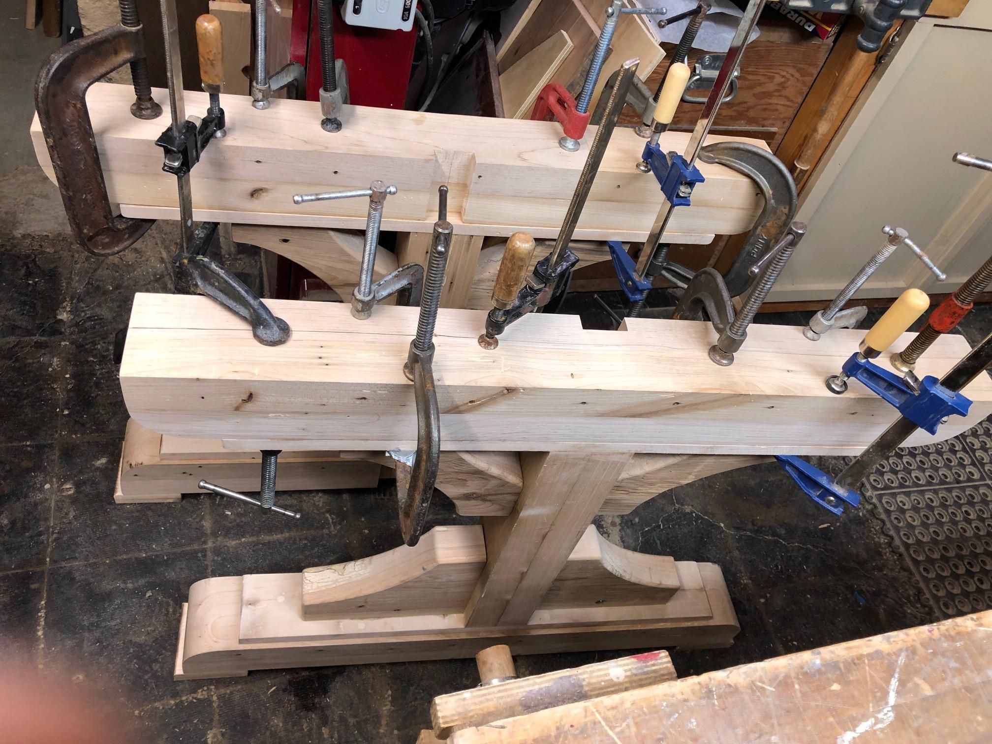 Reclaimed Barn Wood Trestle Table : 10 Steps (with Pictures ...
