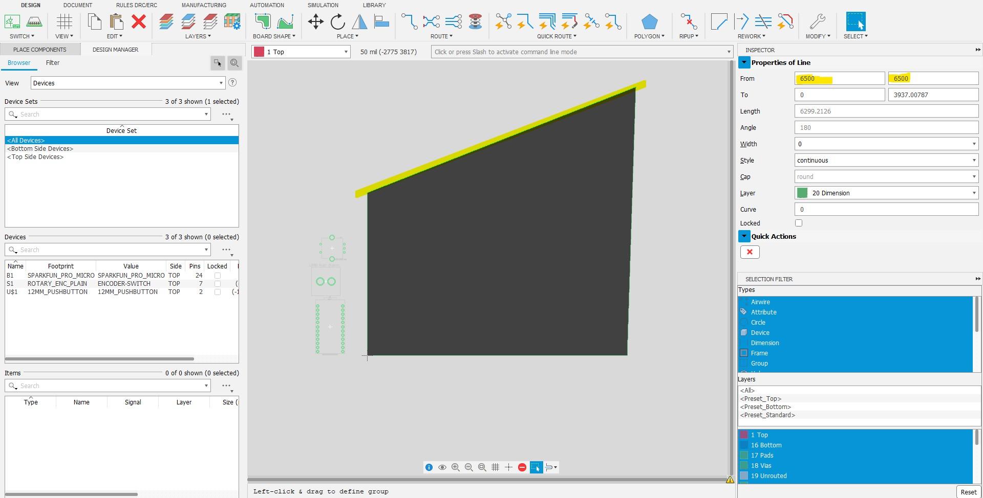 How to Design a Button Box Housing With Schematic and PCB : 7 Steps ...