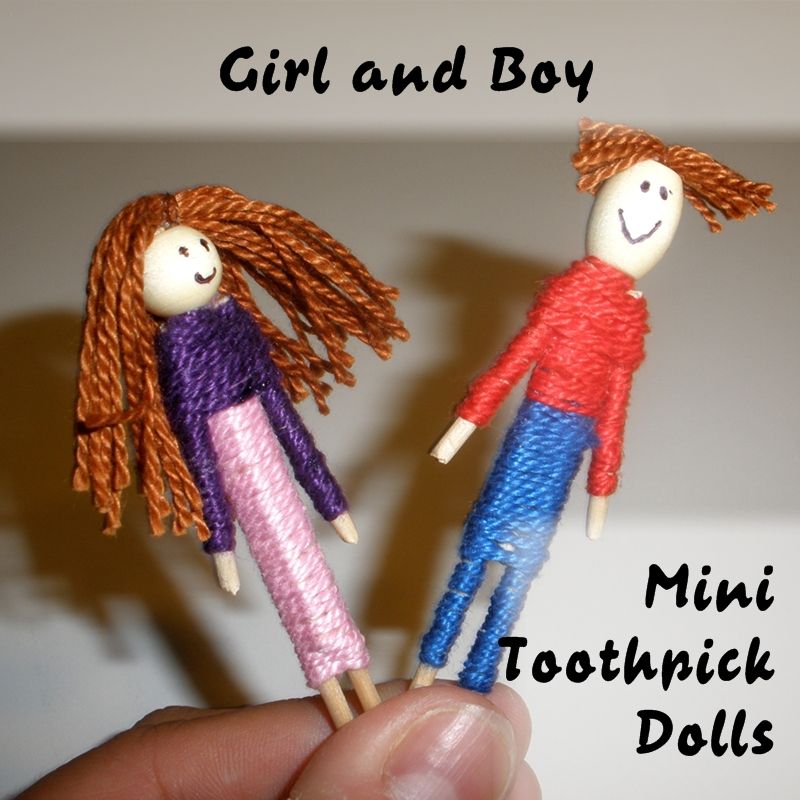 Boy and Girl Mini Toothpick Dolls : 3 Steps (with Pictures) - Instructables