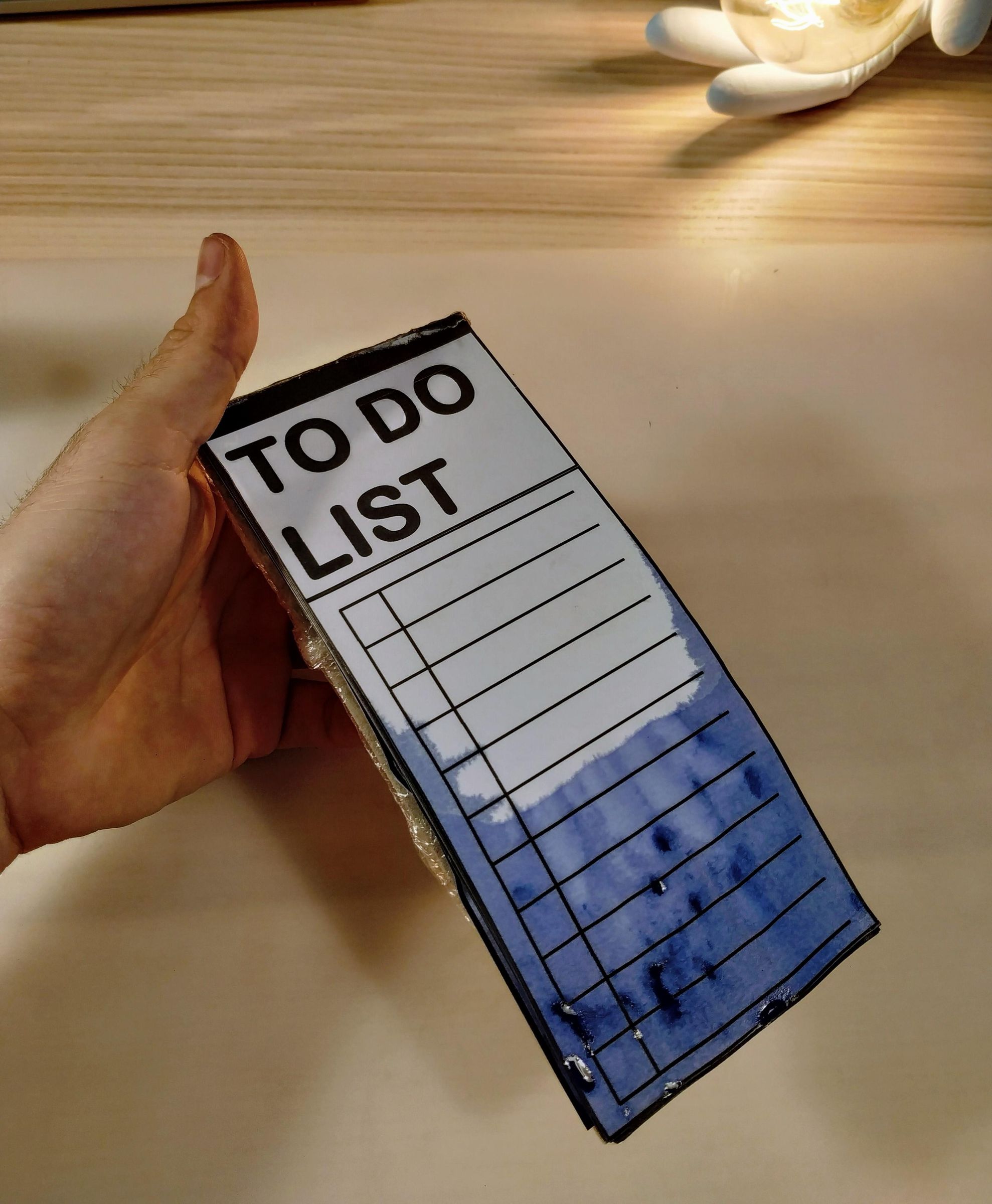Dye Stained Tear-Off Daily Planner / To-Do List (DIY Binding) : 6 Steps ...