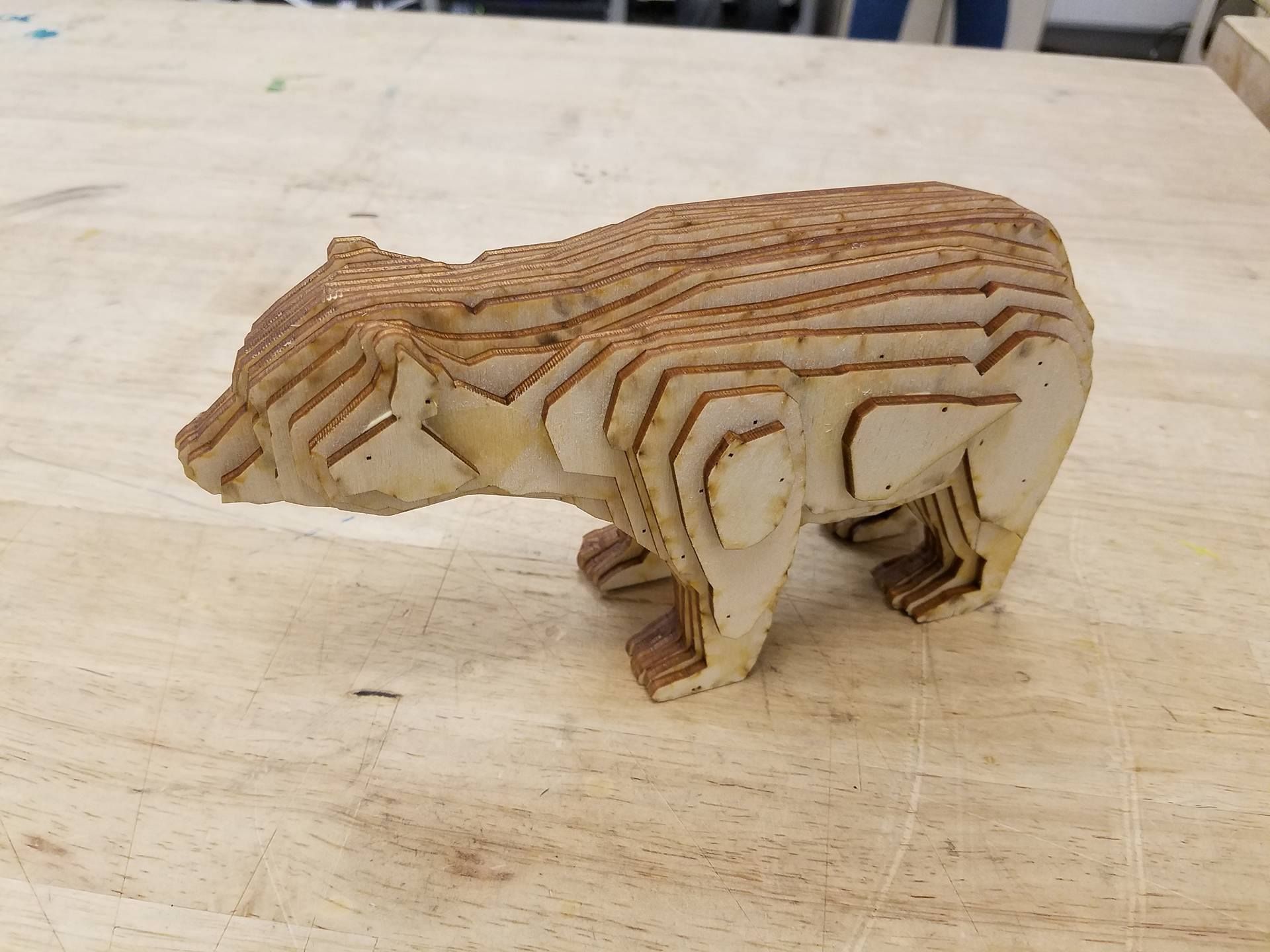 Laser Cut Bear From Stacked Slices : 4 Steps (with Pictures ...