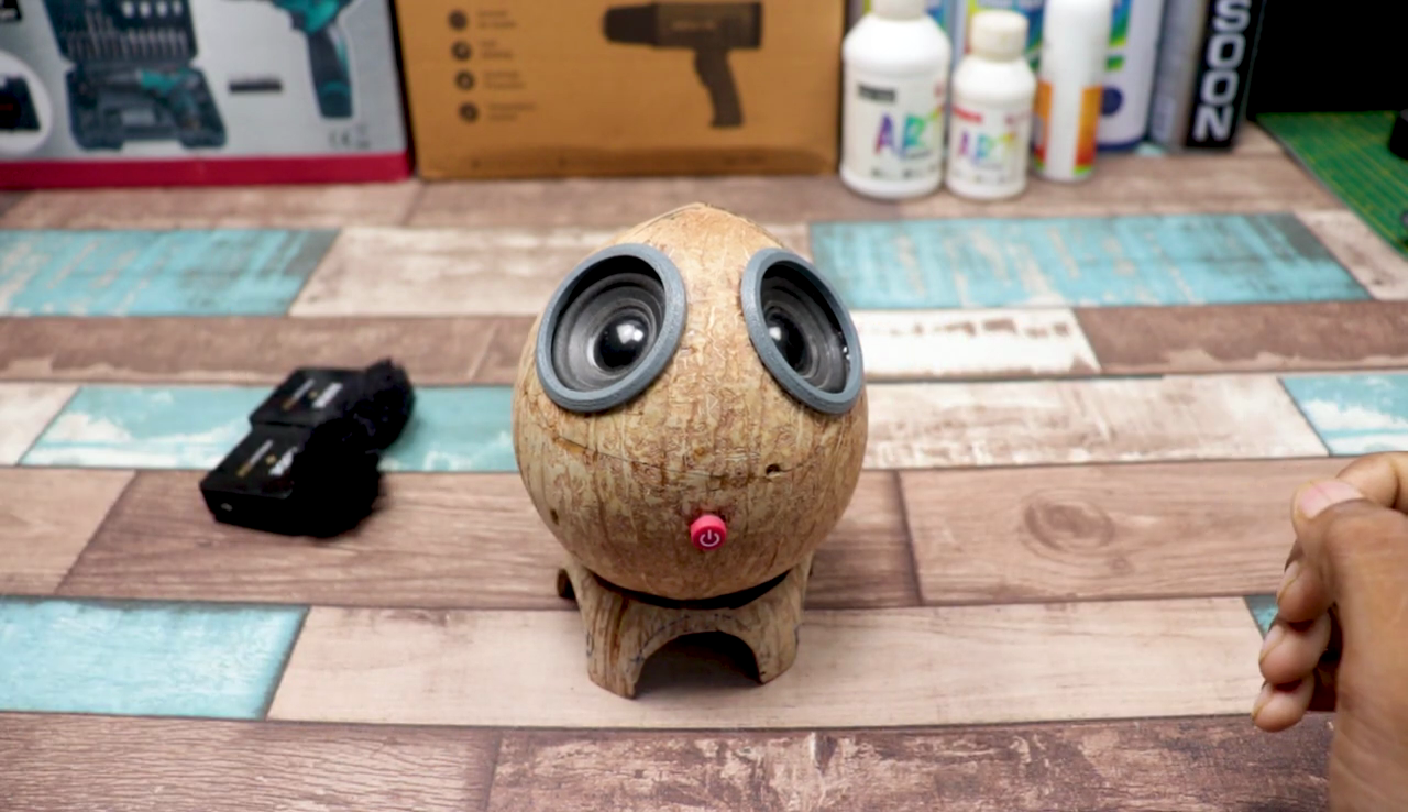 How to Make Powerful Bluetooth Speakers Using Coconut Shell : 8 Steps ...