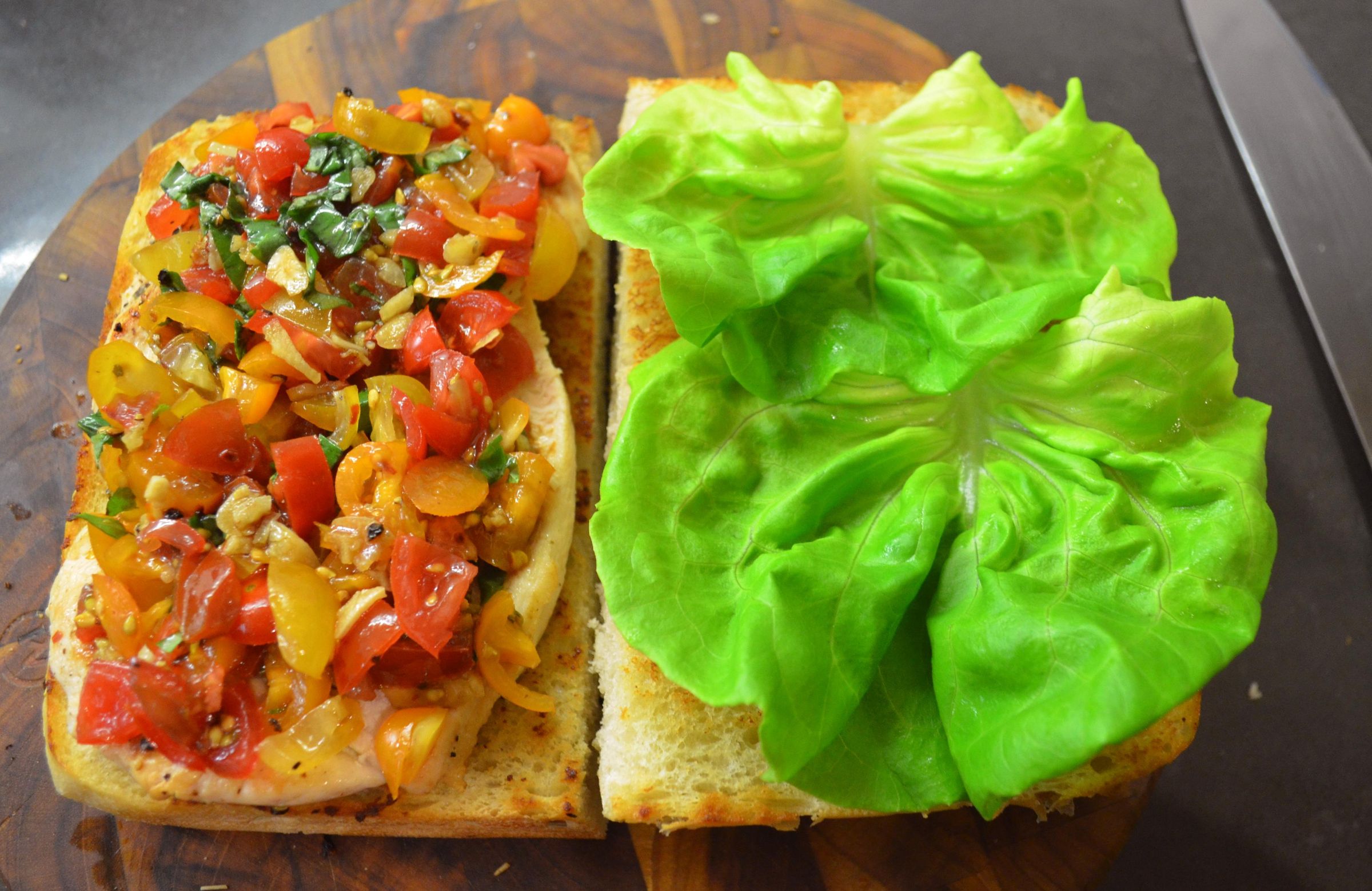 Sandwich: Chicken & Bruschetta on Focaccia : 5 Steps (with Pictures ...