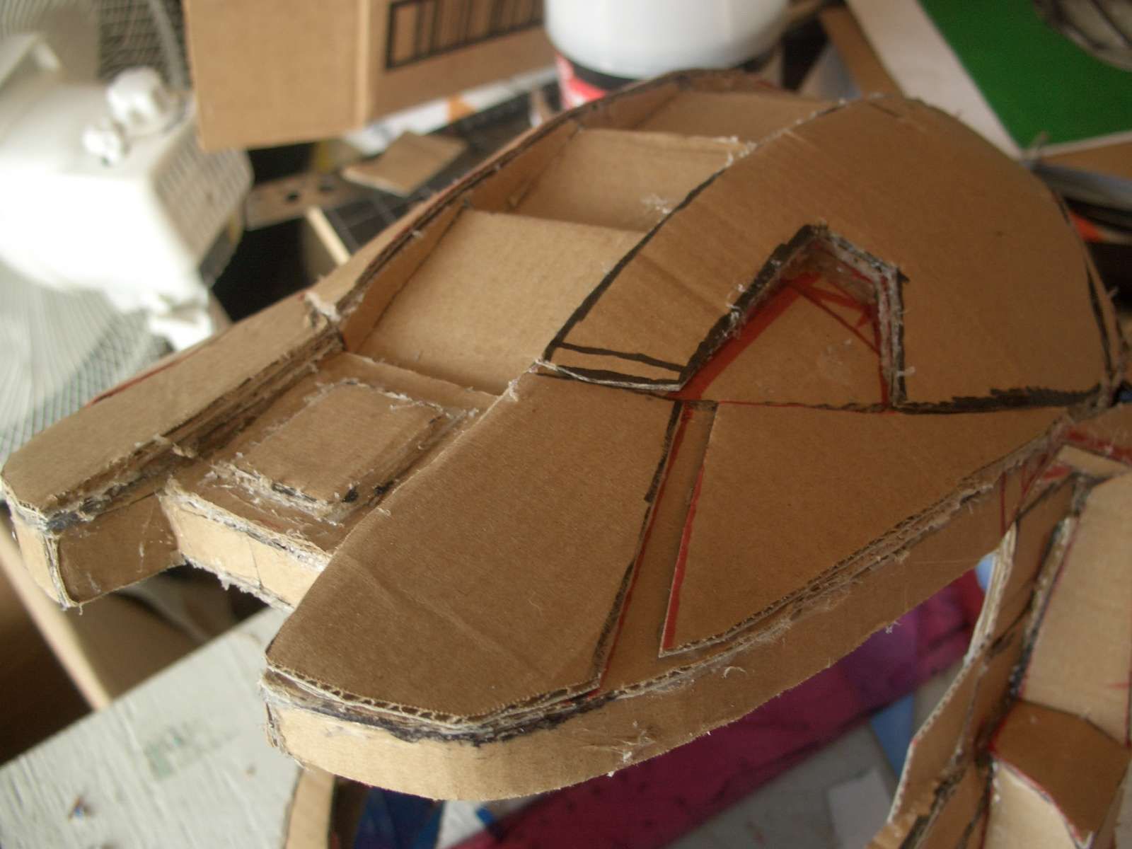 Cardboard/Fiberglass Halo 3 Inspired Master Chief Costume : 15 Steps ...
