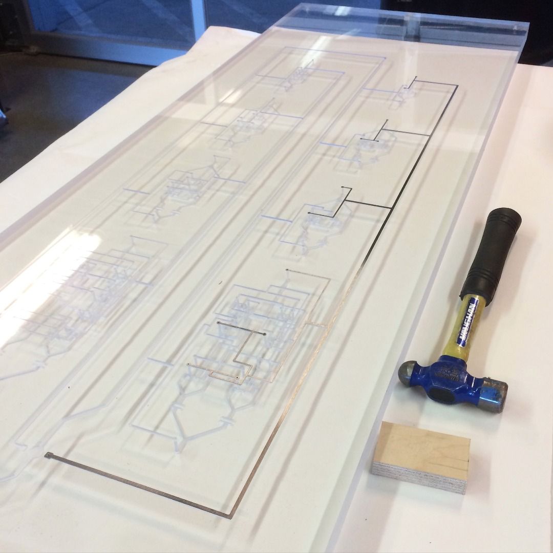 Inlaid Logic : a Giant Circuit Board Inlay Made Out of Waterjet ...