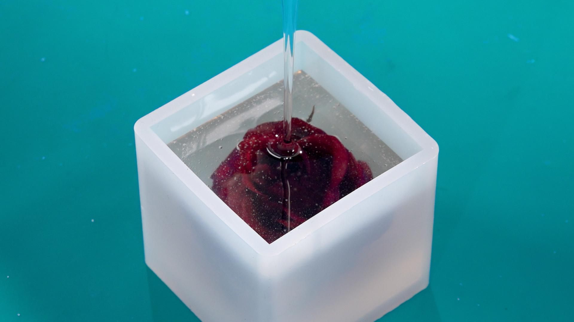 How to Cast Flowers in Epoxy Resin - DIY Resin Rose Paperweight! : 8 ...