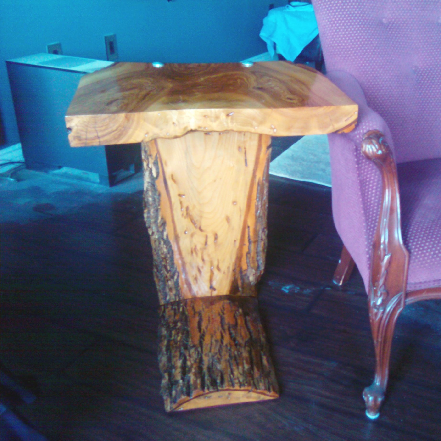 "Folded" Wood Slab Side Table - Instructables