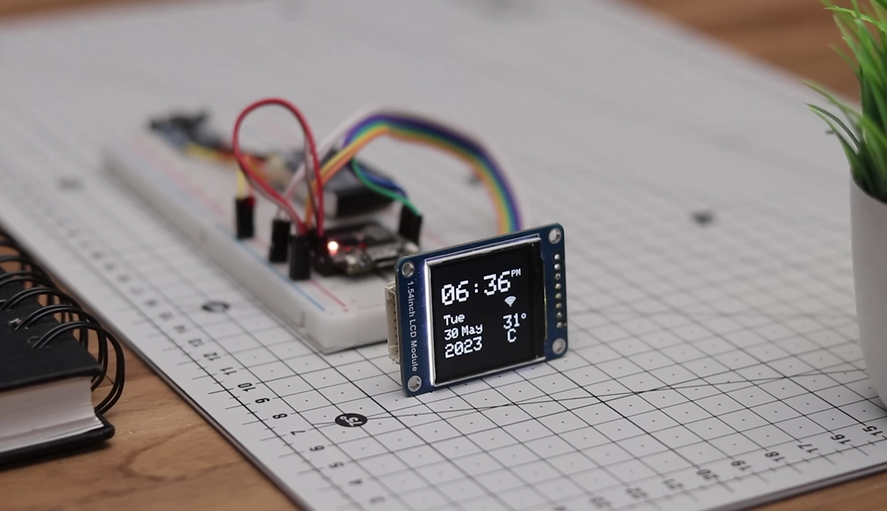How to Make a Small Desk Clock With Weather Station : 8 Steps (with ...