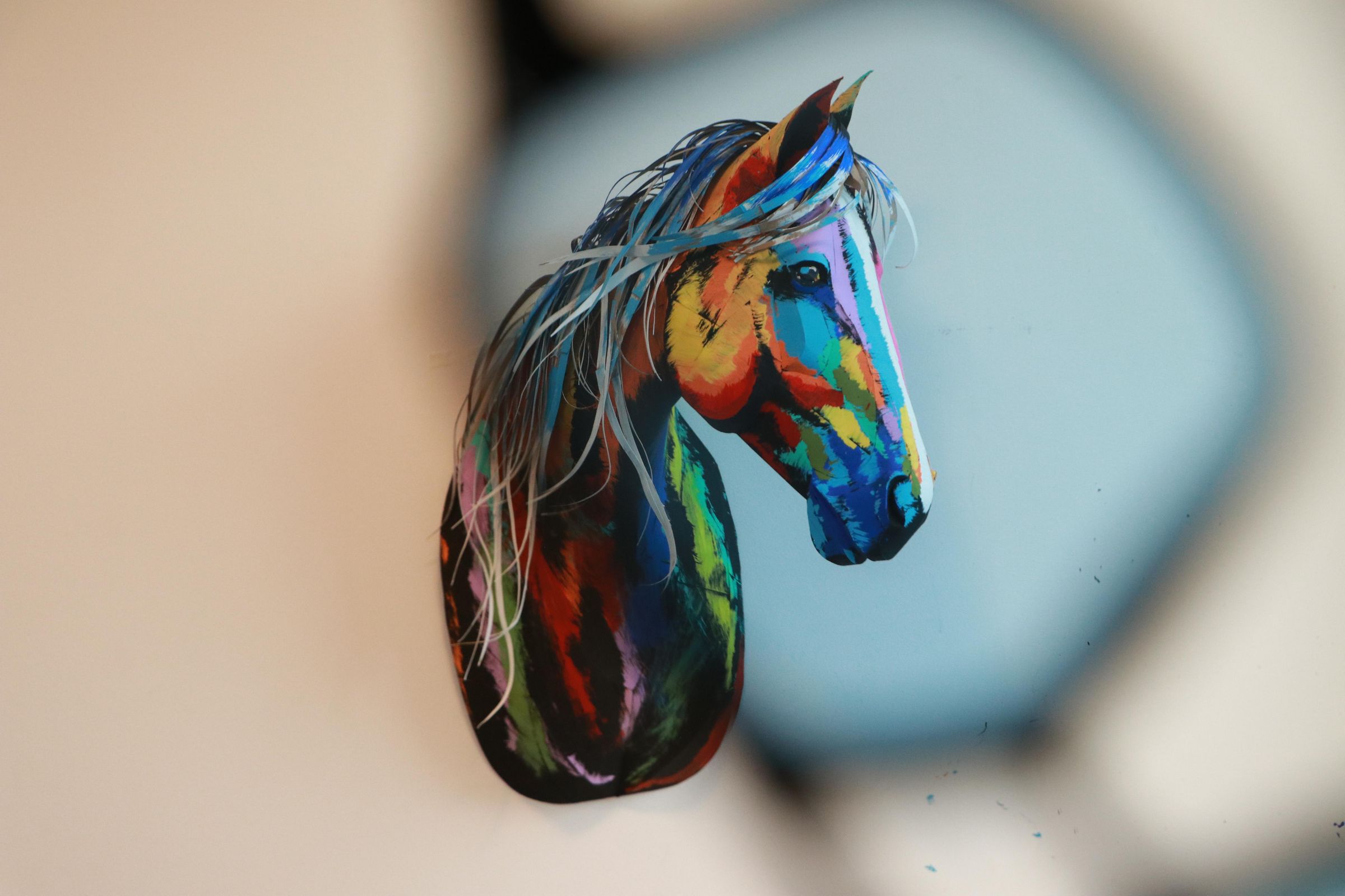DIY Papercraft Horse Wall Art — 3D Model + Printable Coloring : 9 Steps ...