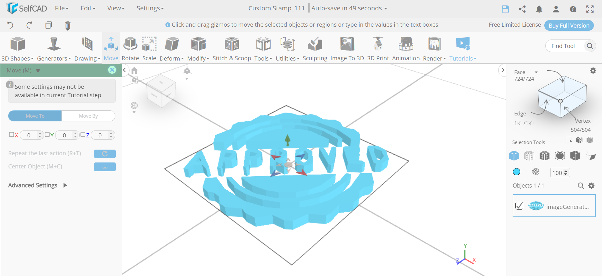 HOW TO CREATE a 3D CUSTOM STAMP USING 3D MODELLING SOFTWARE : 7 Steps ...