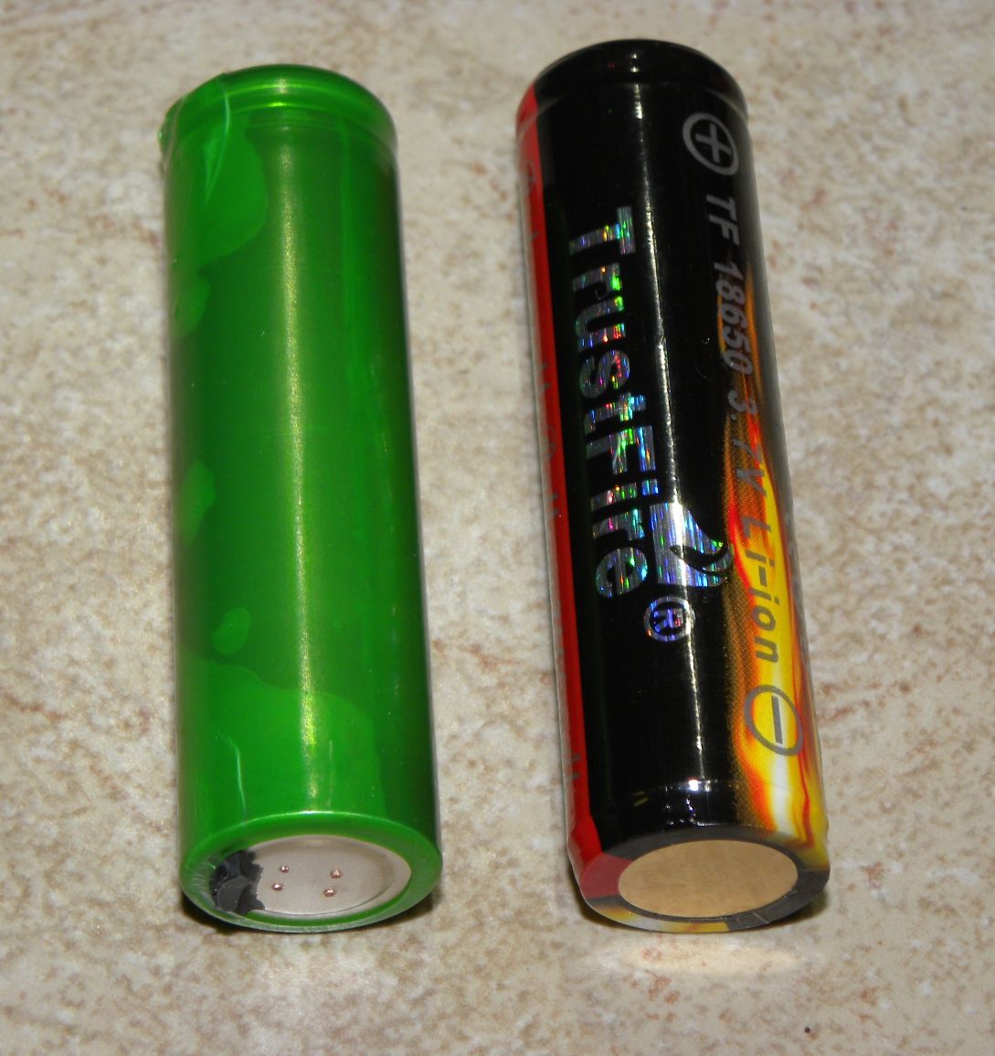 Modifying Flat-Topped Li-ion Cells to Fit Into Battery Holders ...