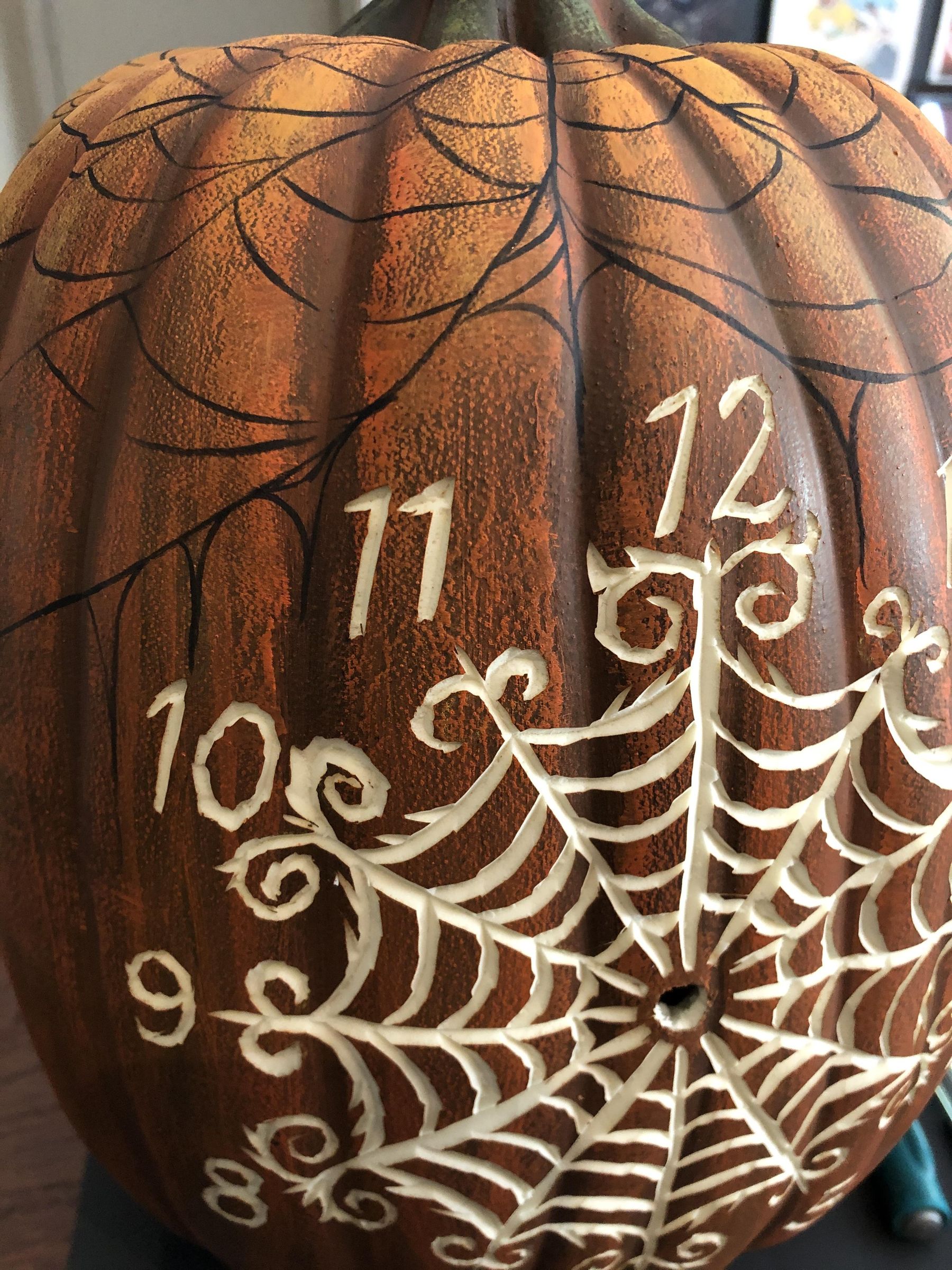 Pumpkin Spider Web Clock : 6 Steps (with Pictures) - Instructables
