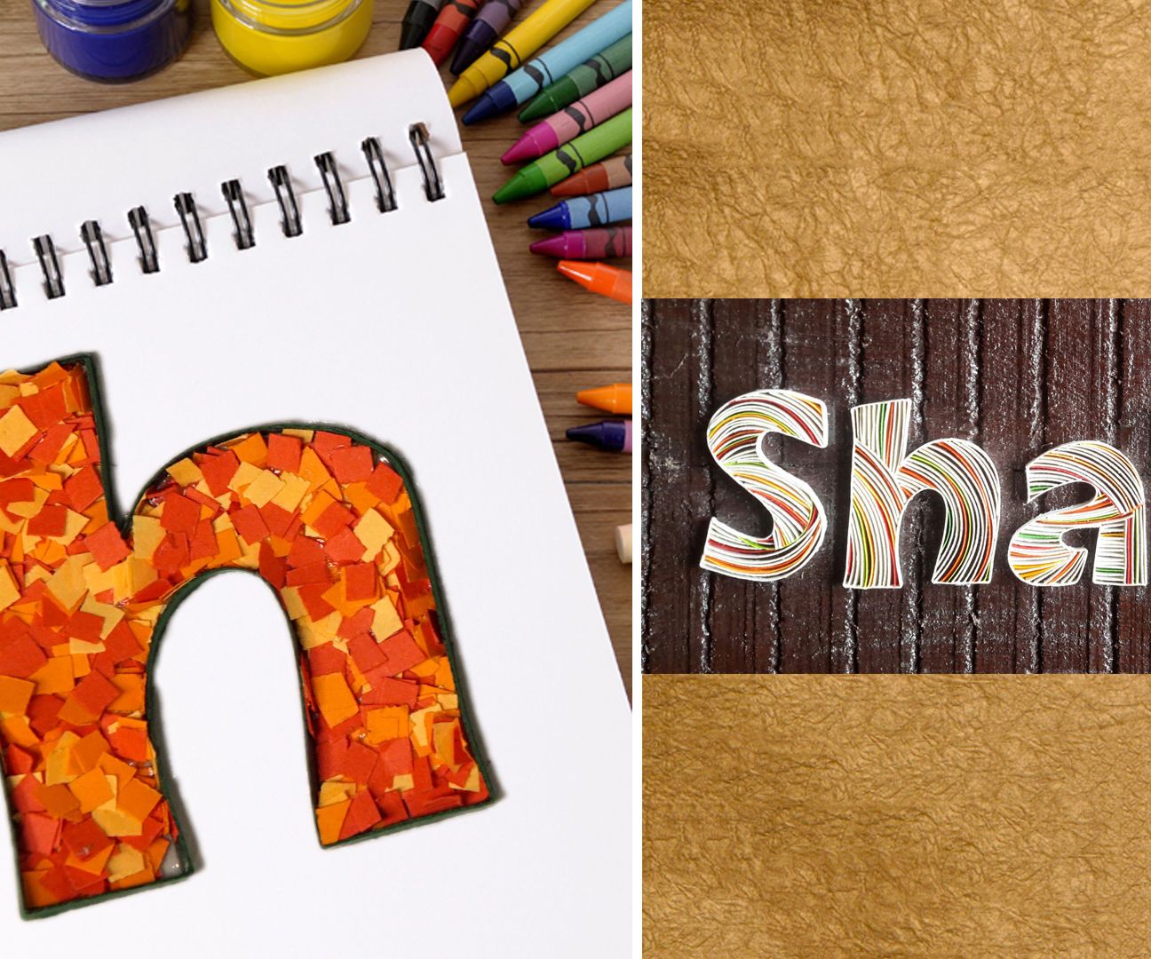 How to Make Personalized Name Plates With Confetti | DIY Quilled Paper ...